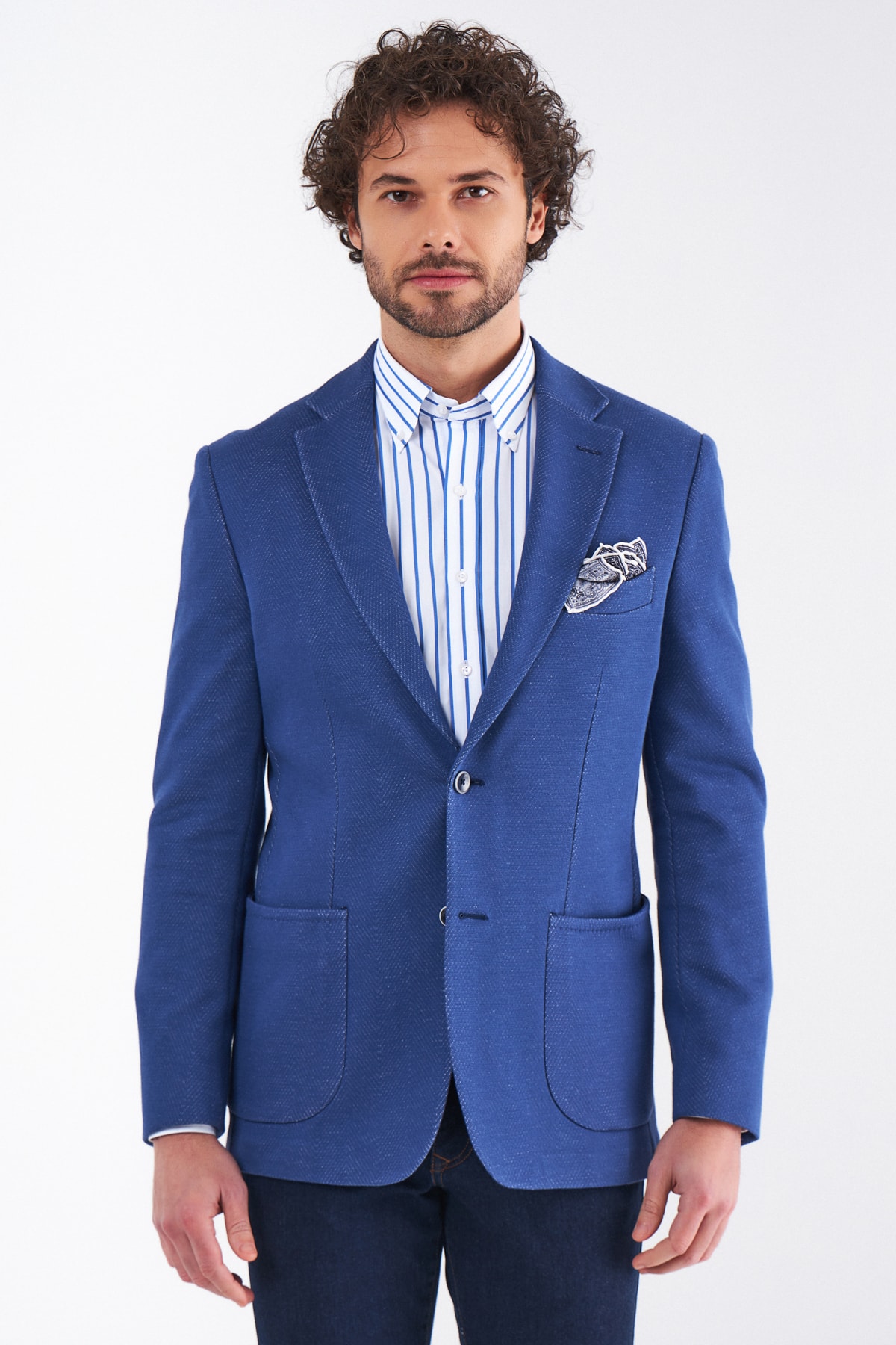 Bisse Laci Erkek 6 Drop Regular Fıt 2 Düğme Çift Yırtmaç Astarsız Örme ...