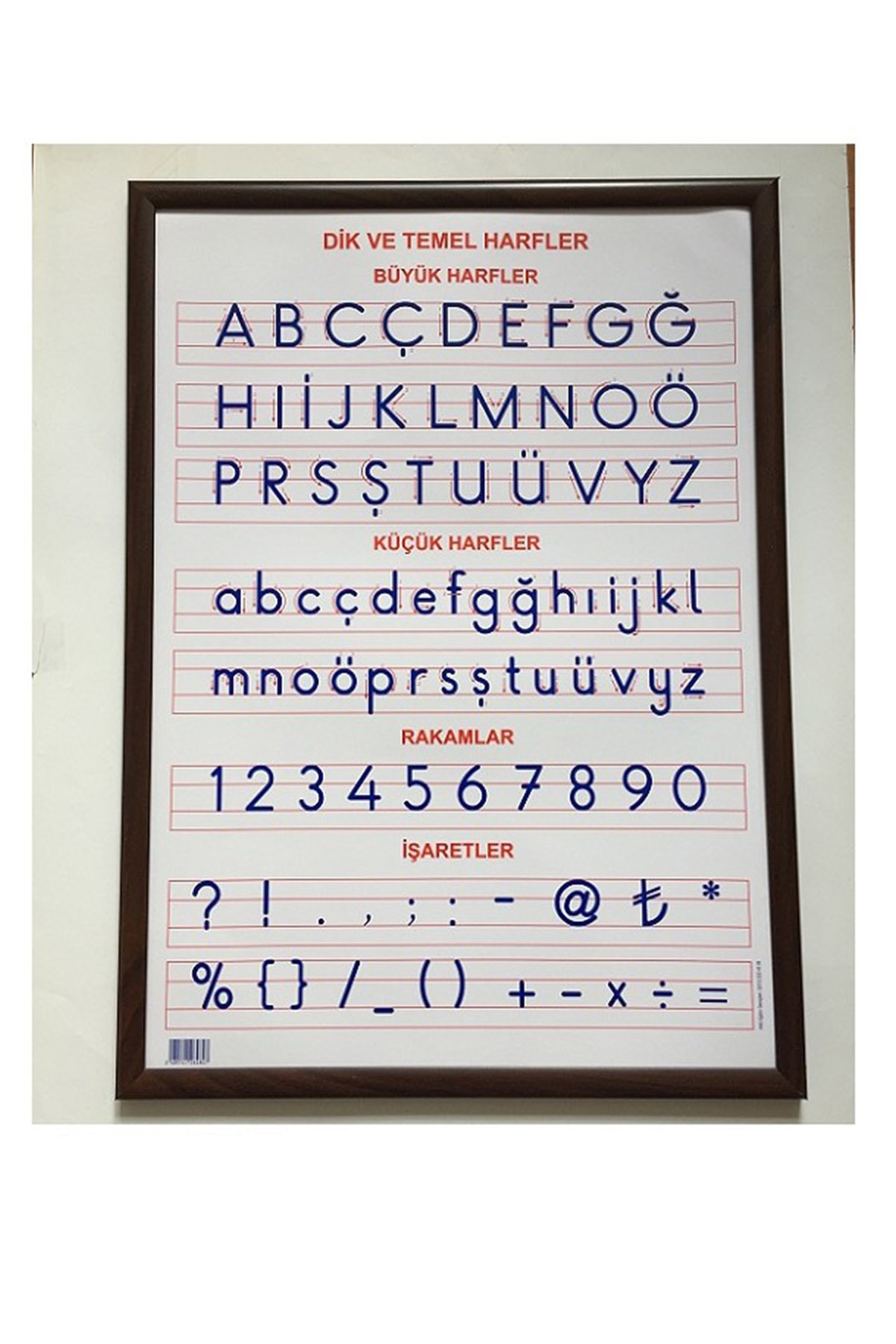 AND Dik Temel Harfler Tablosu 50x70 Cm Fiyatı, Yorumları - Trendyol