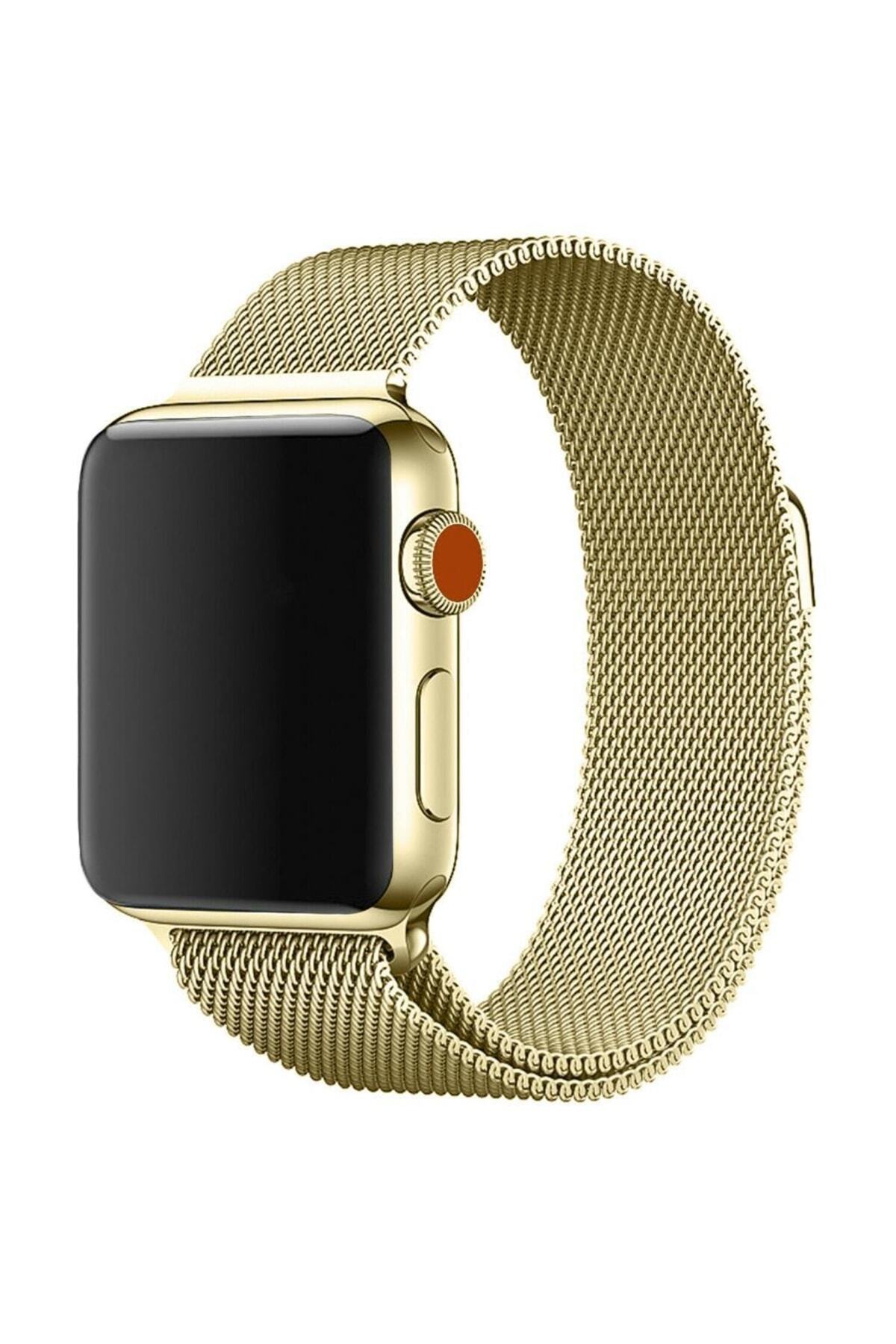 Techmaster Apple Watch 4 5 6 7 8 9 38mm 40mm 41mm Uyumlu Metal Hasır ...