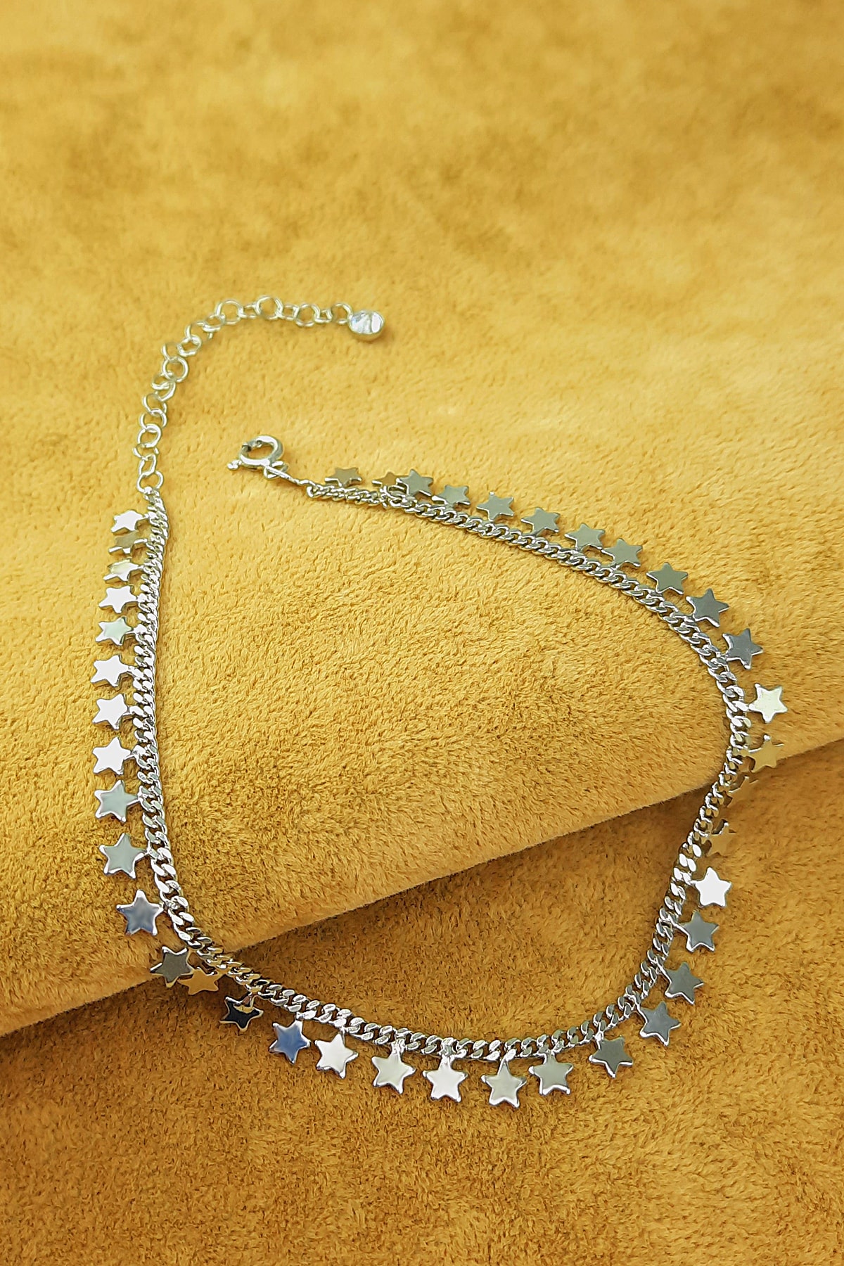 Genel Markalar 925 Ayar Gümüş Rodyum Kaplama Trend Model Kadın Halhal ...