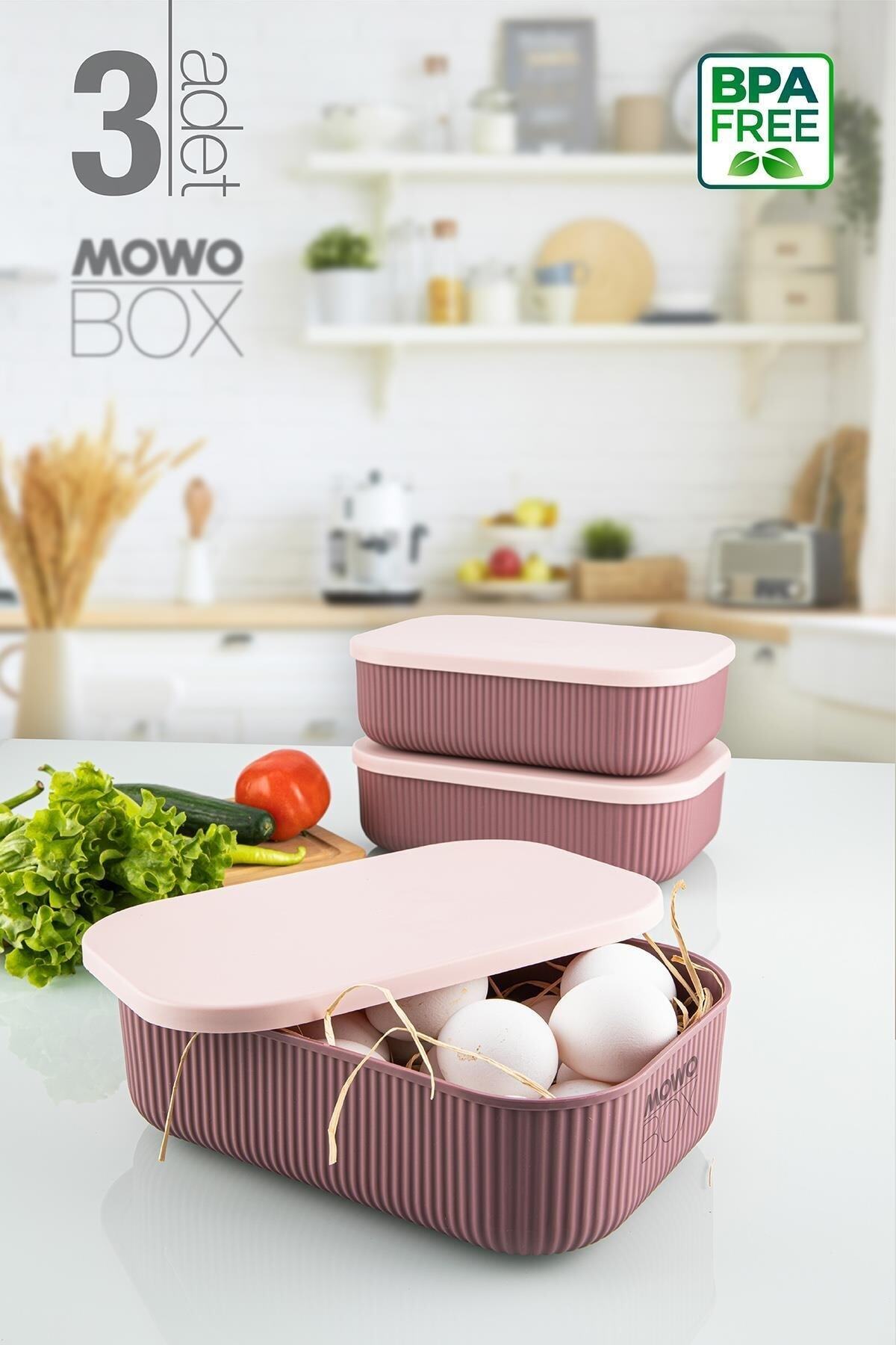 Mowo Home Trove 3 Adet 3.2 Lt (mürdüm) Mutfak Saklama Kabı Fiyatı ...