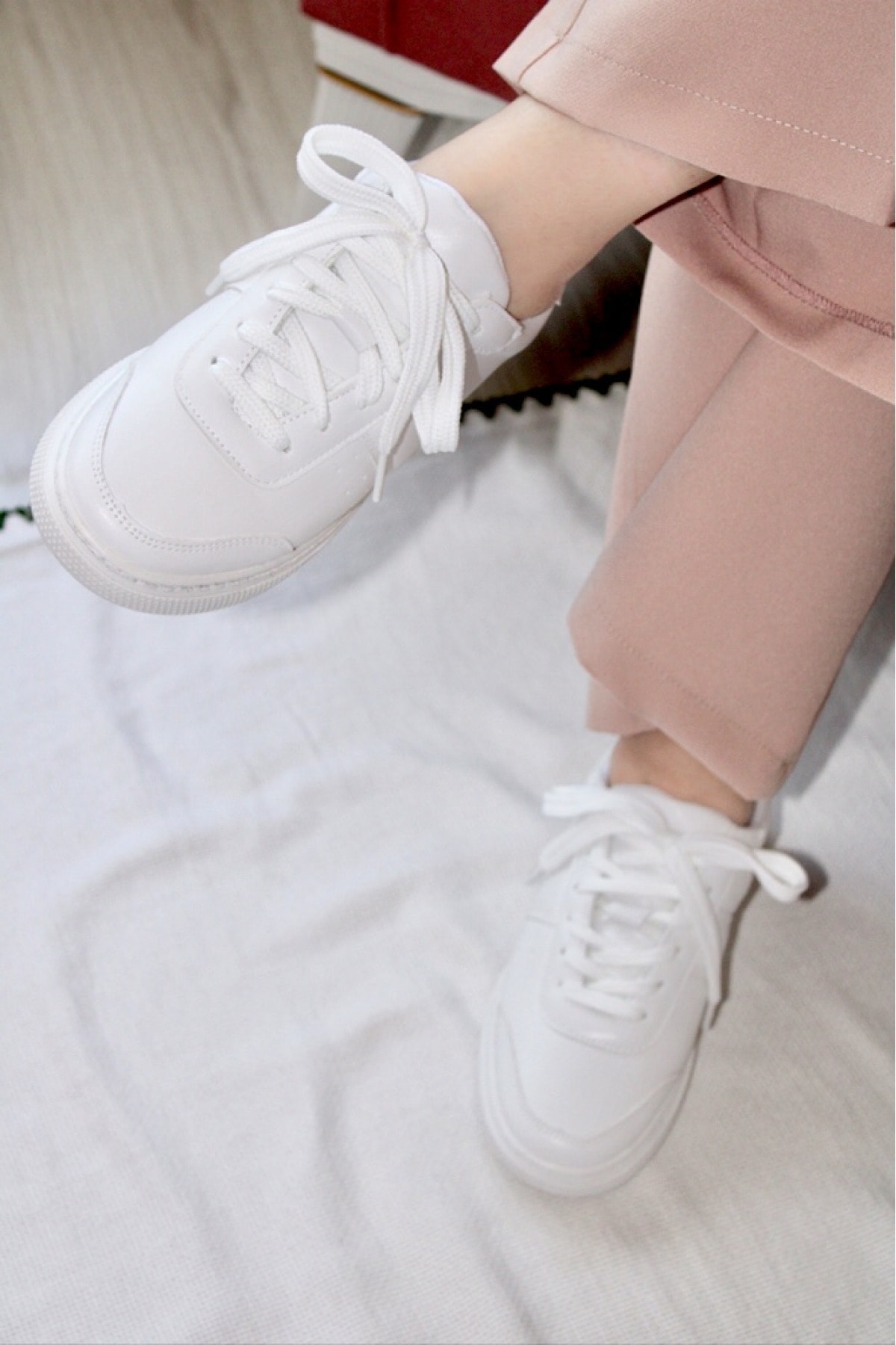 ATA SHOES Kadın Beyaz Sneaker Günlük Yürüyüş Ayakkabısı Fiyatı ...