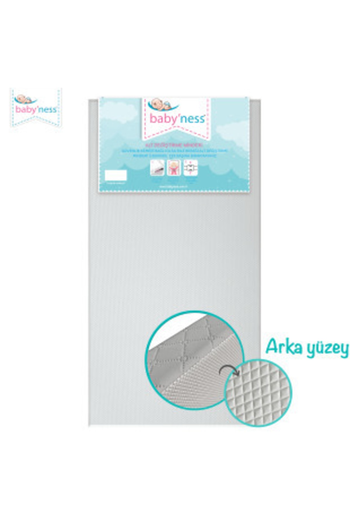 Baby'ness Bebek Alt Değiştirme Minderi 40x70 Cm Sıvı Geçirmez Leke ...