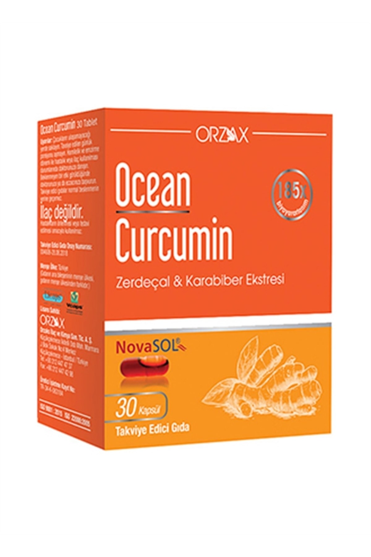 Ocean Orzax Curcumin 30 Kapsül - Fiyatı, Yorumları