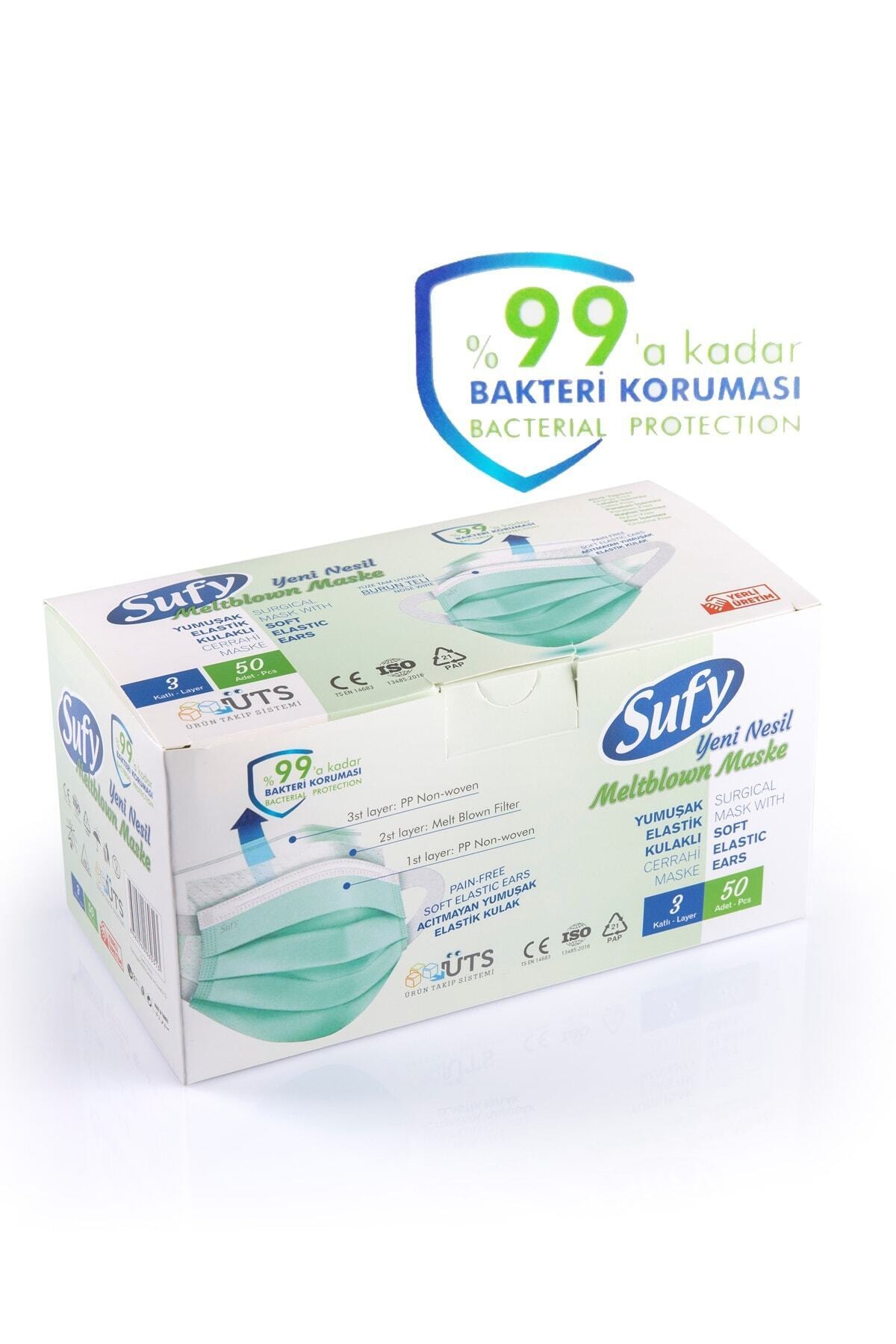 SUFY 3 Katlı 50 Adet Meltblown Yumuşak Elastik Kulaklı Maske Fiyatı ...