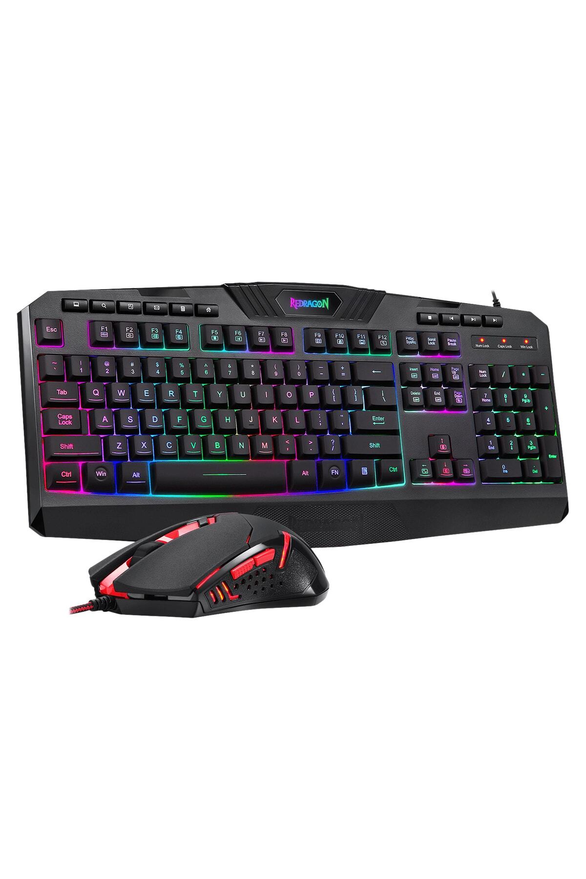 REDRAGON S101-3 Kablolu Türkçe Q Rgb Oyuncu Klavye Mouse Seti S101-3 ...
