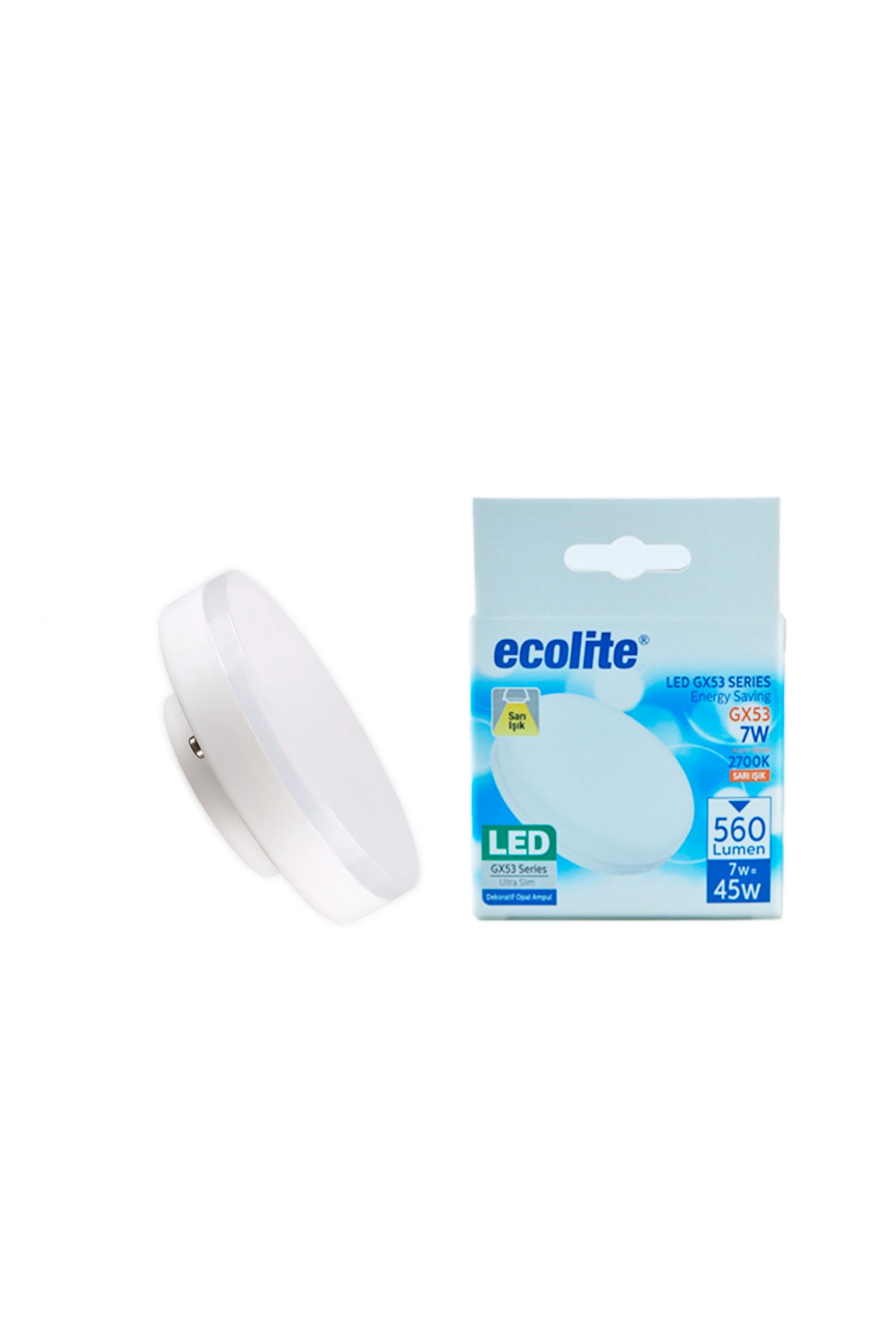 Ecolite 2700K 560Lm Gx53 Recessed Led Spotlight - 7W 230V - Trendyol