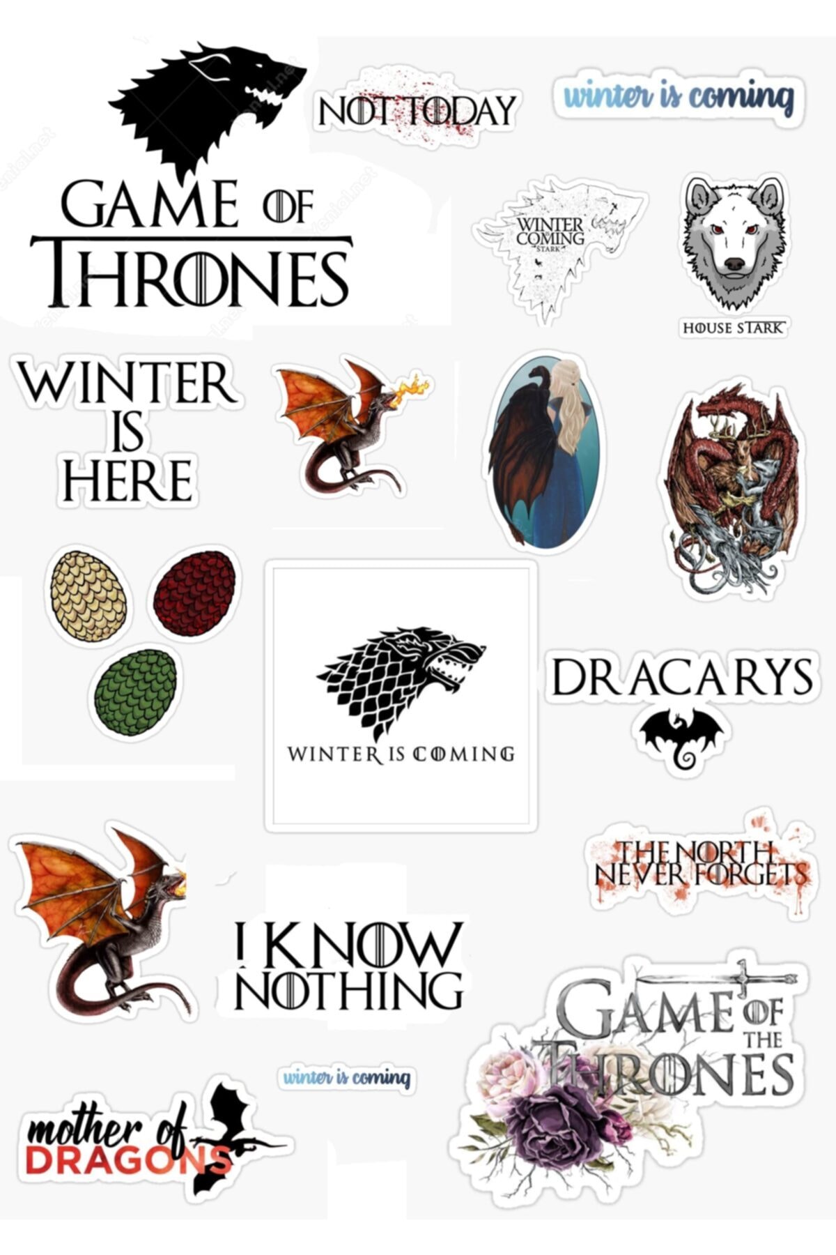 MiniPera Game Of Thrones 20'li Özel Tasarım Sticker Seti Fiyatı ...
