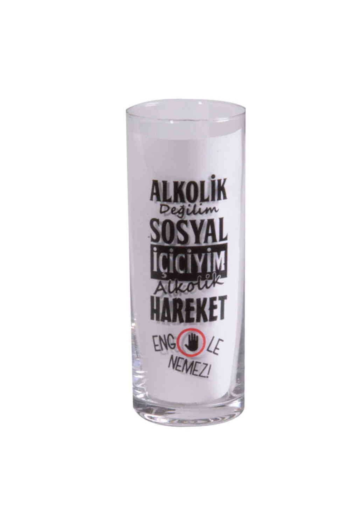 Myros Alkolik Değilim Sosyal Içiciyim Yazılı Rakı Bardağı Fiyatı ...