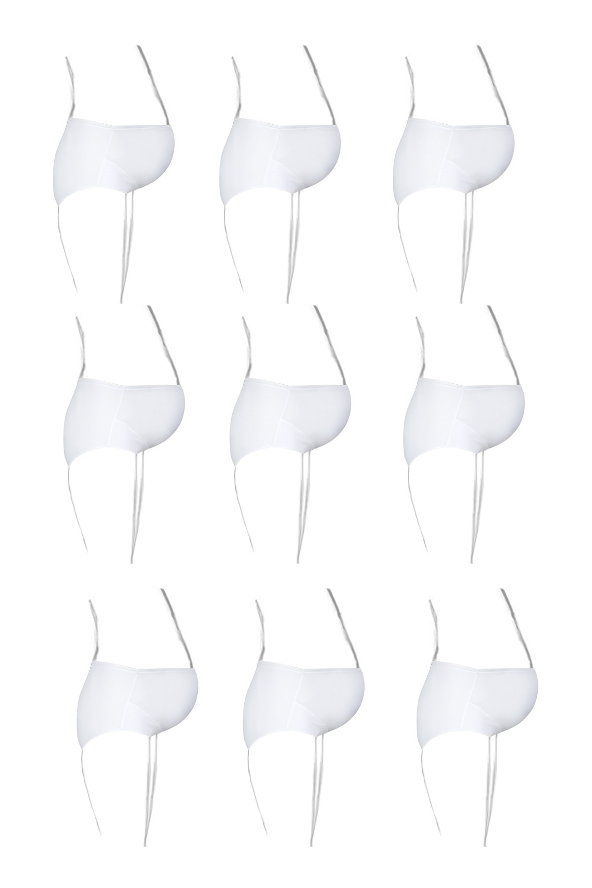 BSM 9'lu Modal Kadın Beyaz Geniş Rahat Kilot Hamile Külodu - Fiyatı ...