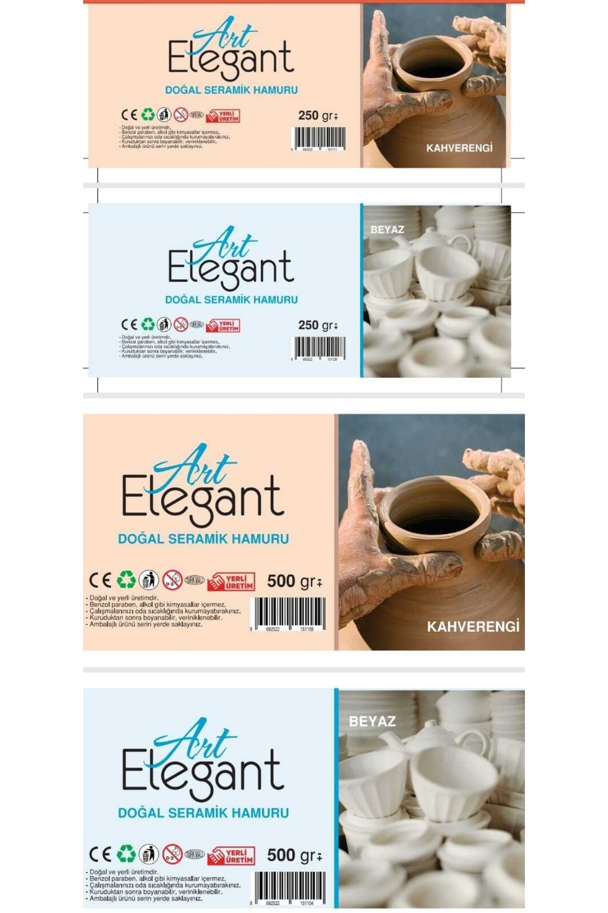 ArtElegant Art Elegant Doğal Seramik Hamuru Kil 1kğ Kahverengi - Fiyatı ...