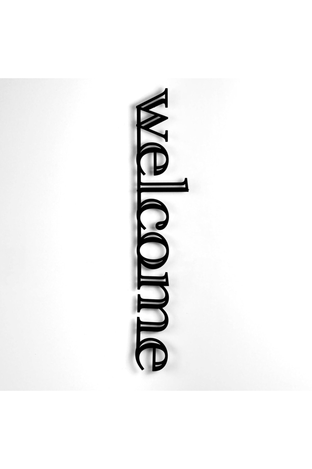 Colorfull Worlds Welcome Yazısı Metal Duvar Dekoru, Ev Ofis Için Modern ...