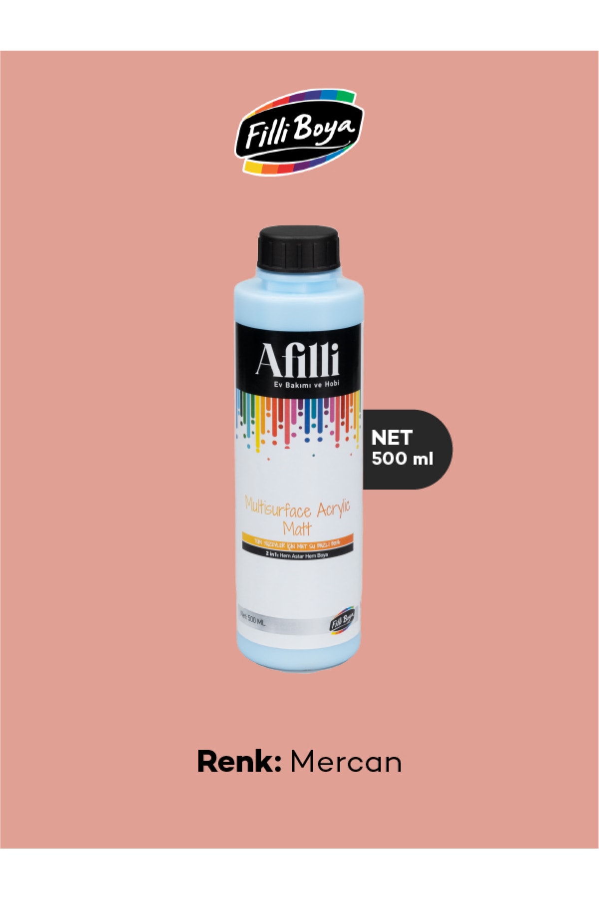 Filli Boya Afilli Multisurface Akrilik Mat 500 ml MercanFiyatı ...