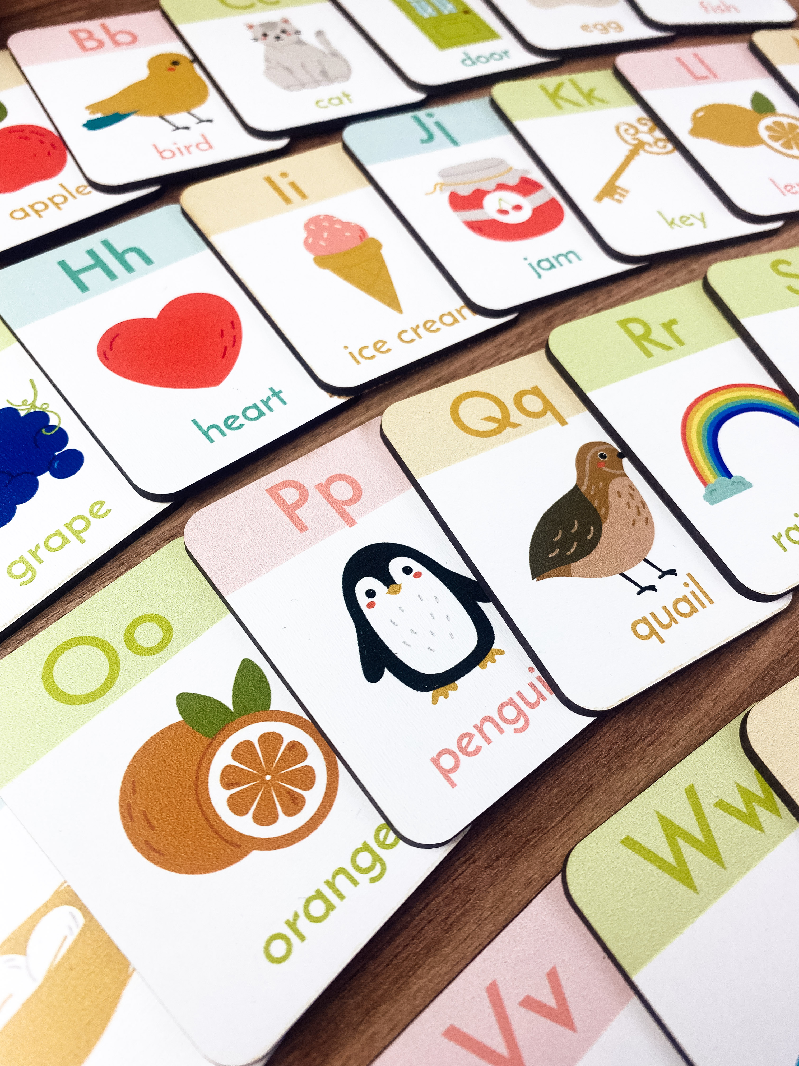 Enjoymydesign Ahşap Ingilizce Alfabe Kartları - Alfabe Ingilizce Eğitim ...