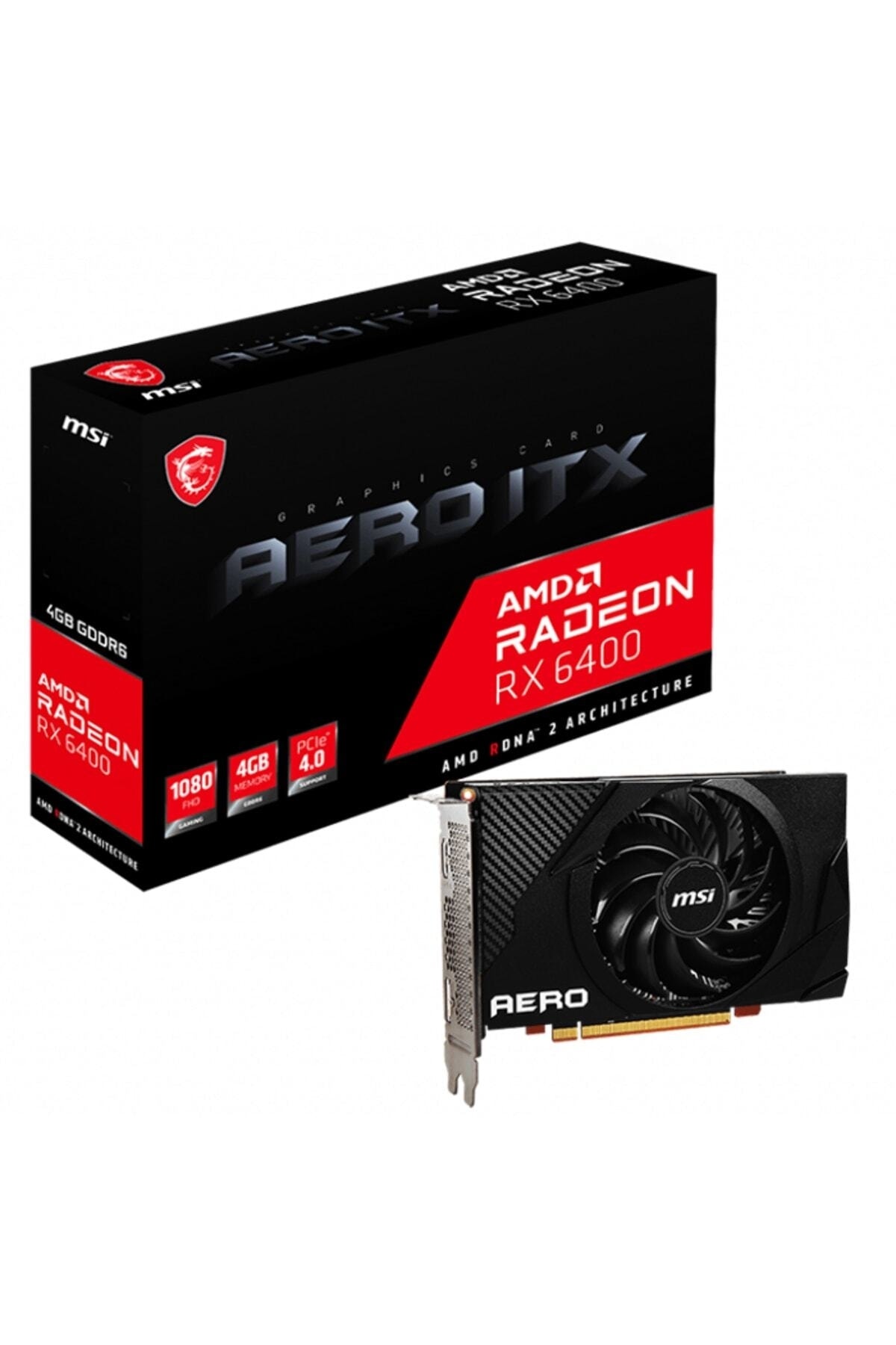 MSI Radeon Rx 6400 Aero Itx 4g 4gb Gddr6 64bit Dx12 Gaming (OYUNCU ...