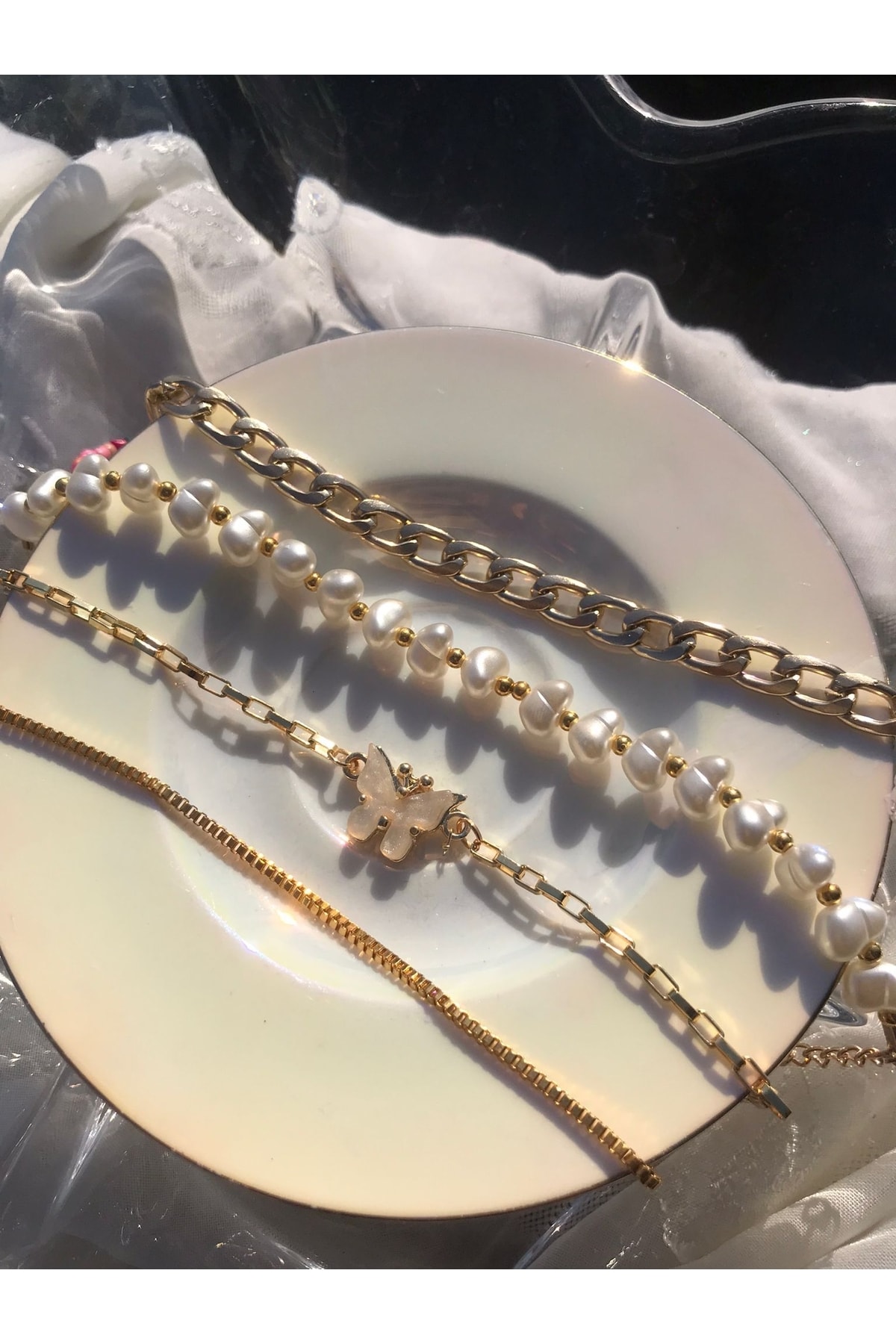 Marbling Kadın Top Model Gold Zincir Bileklik Ebr6002 - Fiyatı, Yorumları