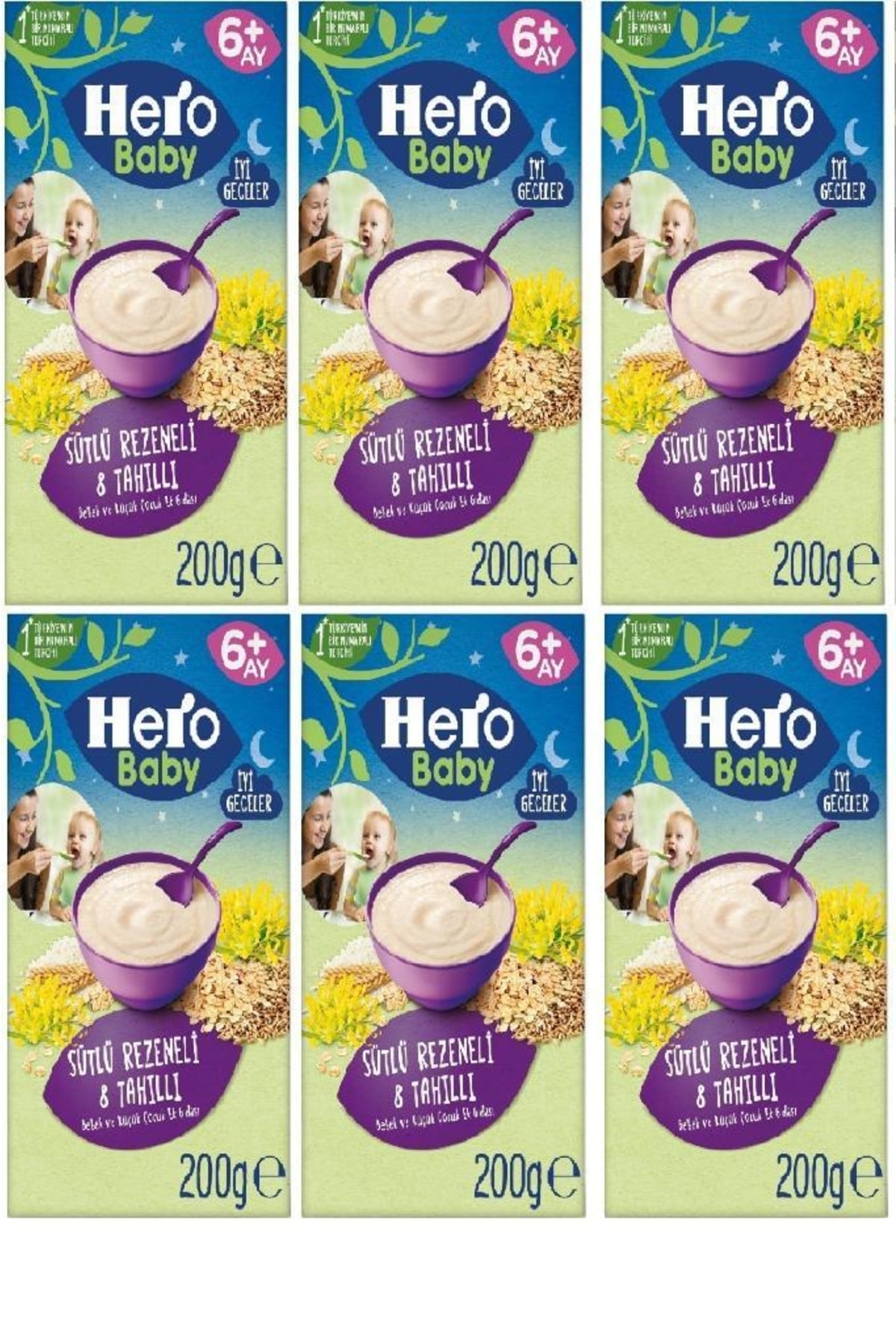 Hero Baby Sütlü Rezeneli 8 Tahıllı Kaşık Mama 200 G X 6 Adet Fiyatı, Yorumları - Trendyol