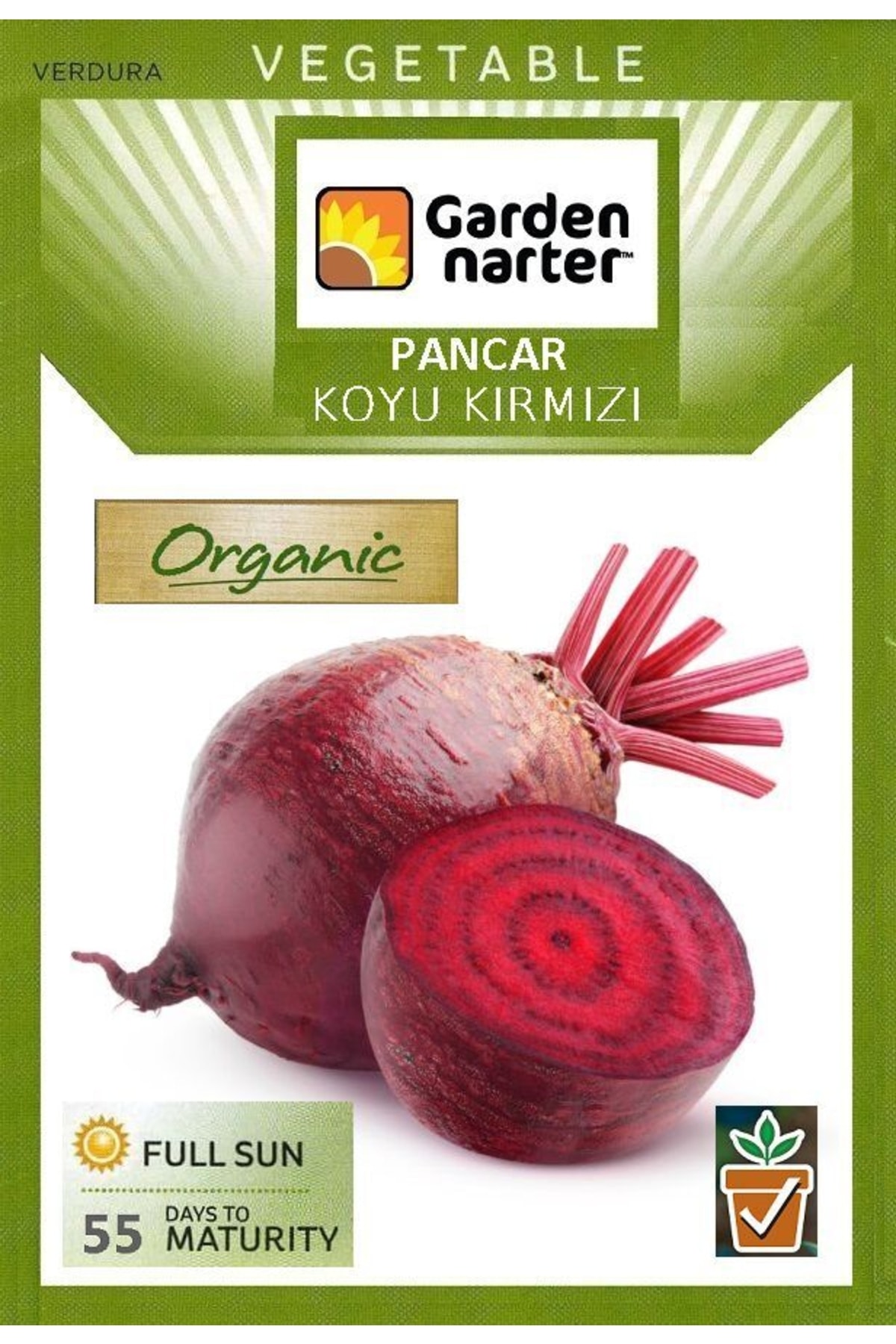 GARDEN NARTER Kırmızı Pancar Tohumu Doğal Organik Tohum Pakette 50 ...