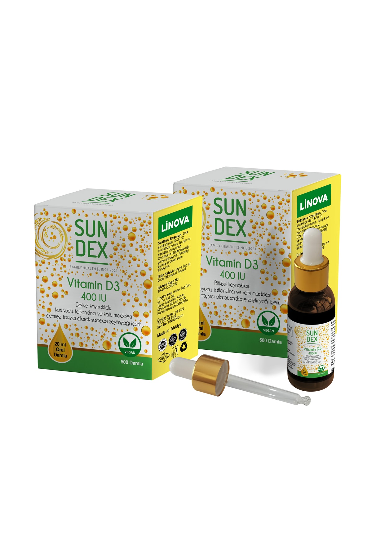 Sun Dex Family Health Since 2021 2'li Paket Vitamin D3 400 Iu 20 Ml ...