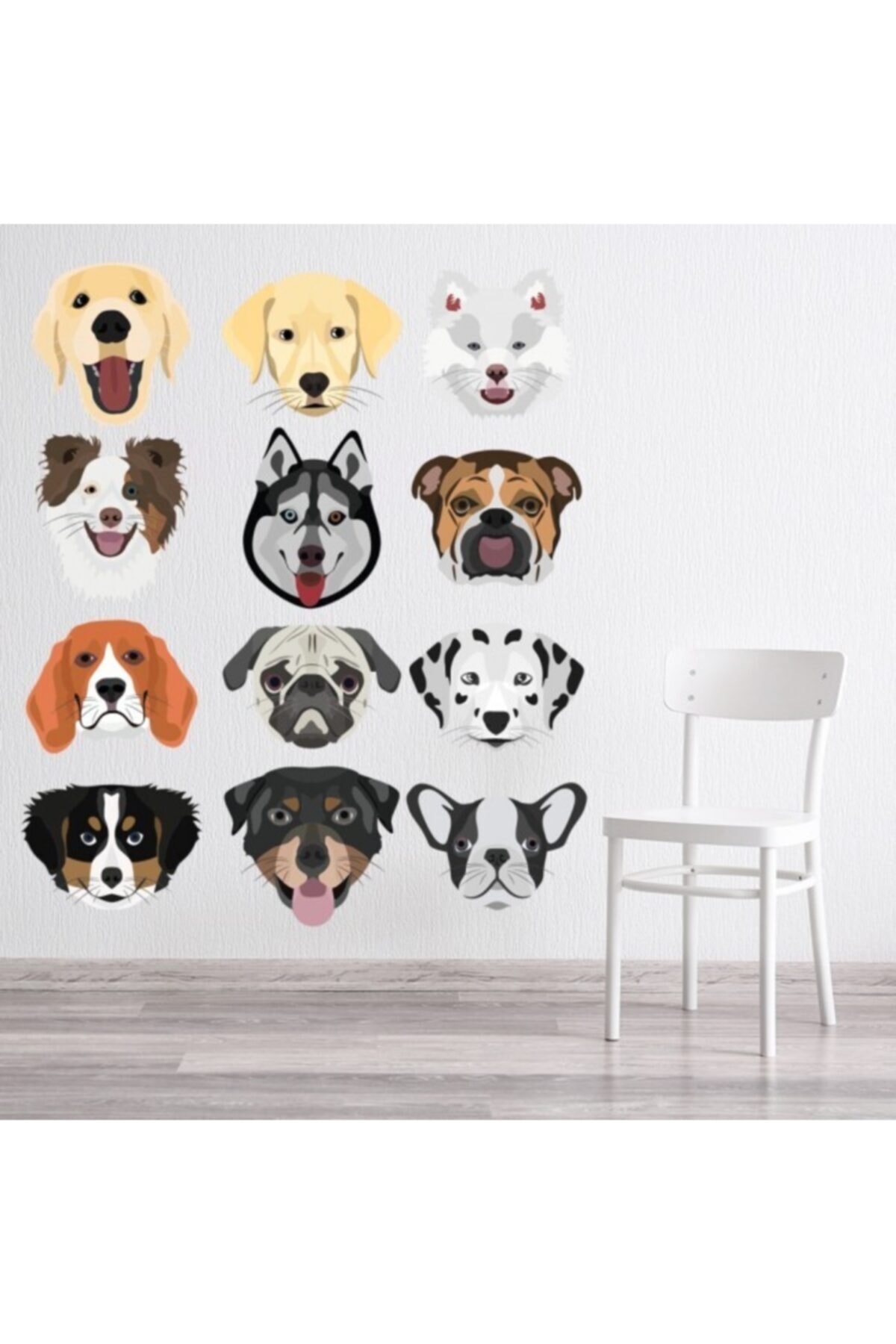 Fec Reklam Eğitici Köpek Irkları Sticker Seti Duvar Dekorasyonu Etiket ...