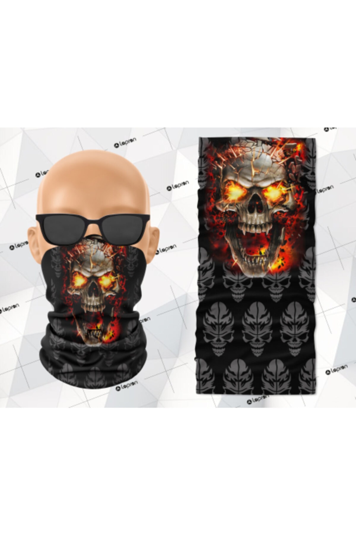 Lopron Buff Boyun Bandana Kuru Kafa Iskelet Maske Motorcu Kar Maskesi ...