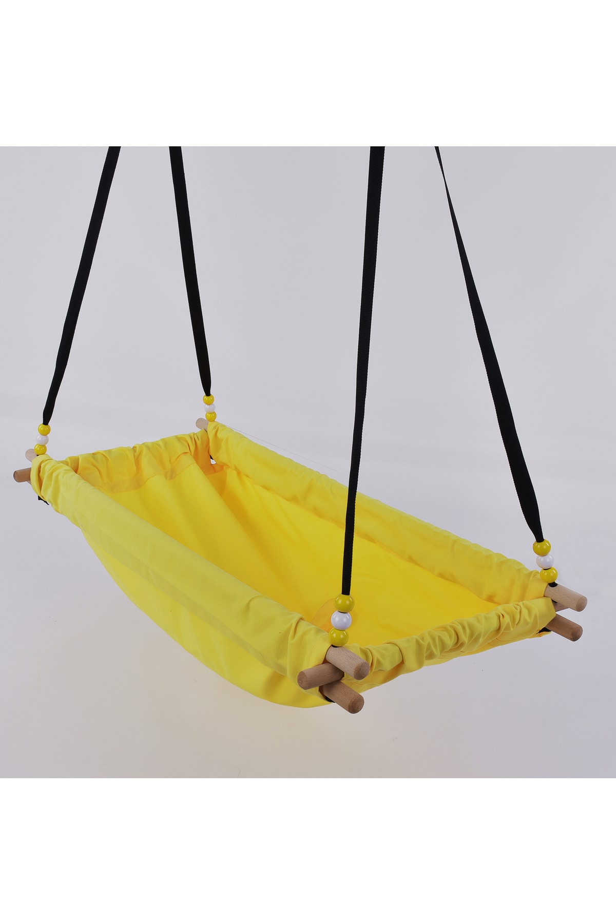 Altev Ahşap Sarı Yaylı Zıpzıp Hamak Beşik Hoppala Tavana Asılan Salıncak Bebek Yatağı Kolonhalat ...