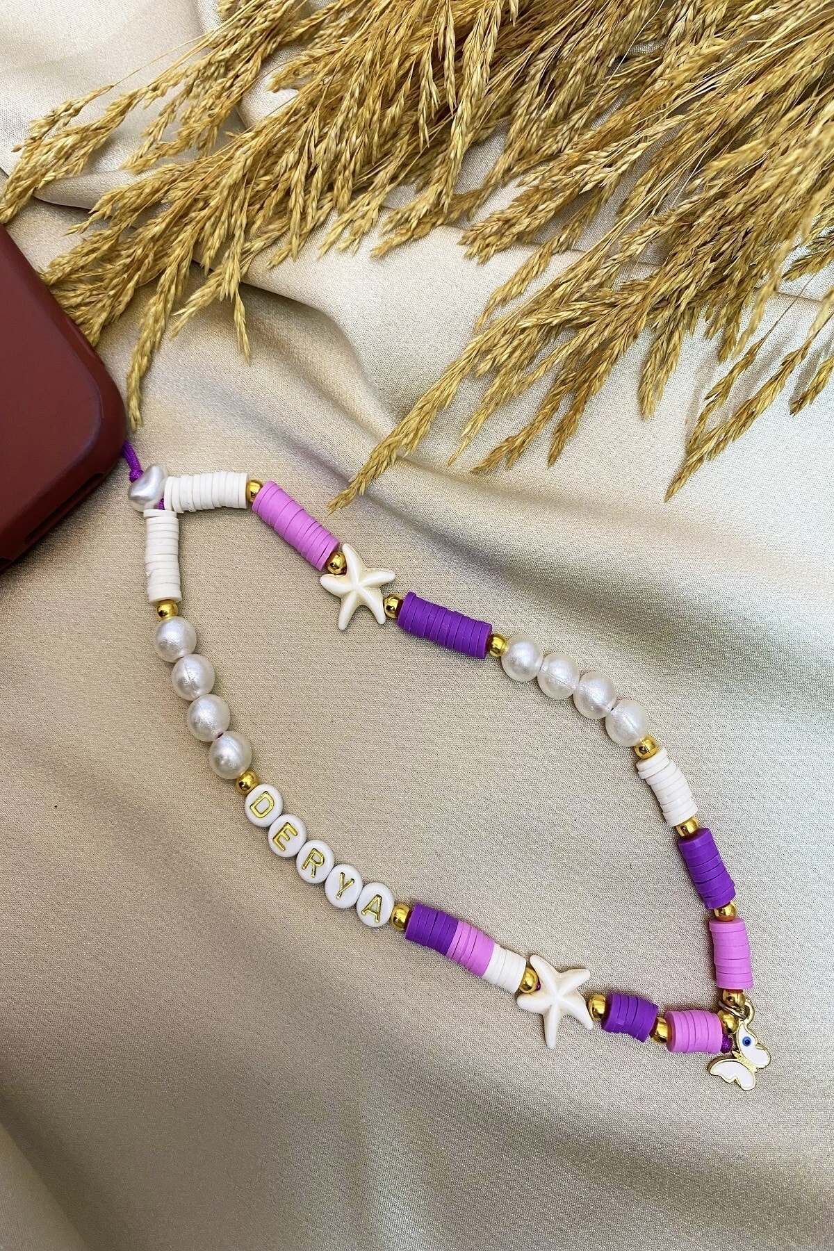 Karlay Mor Isimli Kelebek Telefon Askısı Telefon Ipi Charm Fiyatı ...