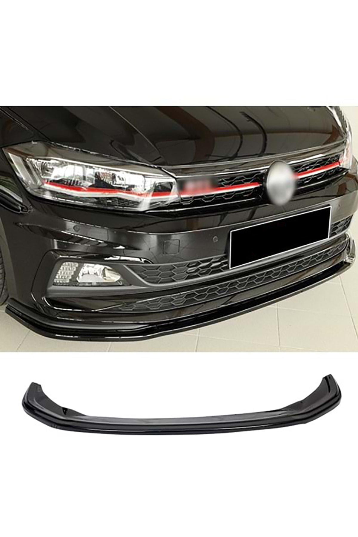 HasAkman Vw Polo Mk6 R Line Tampon Max Design Ön Lip Piona Black 2017 ...