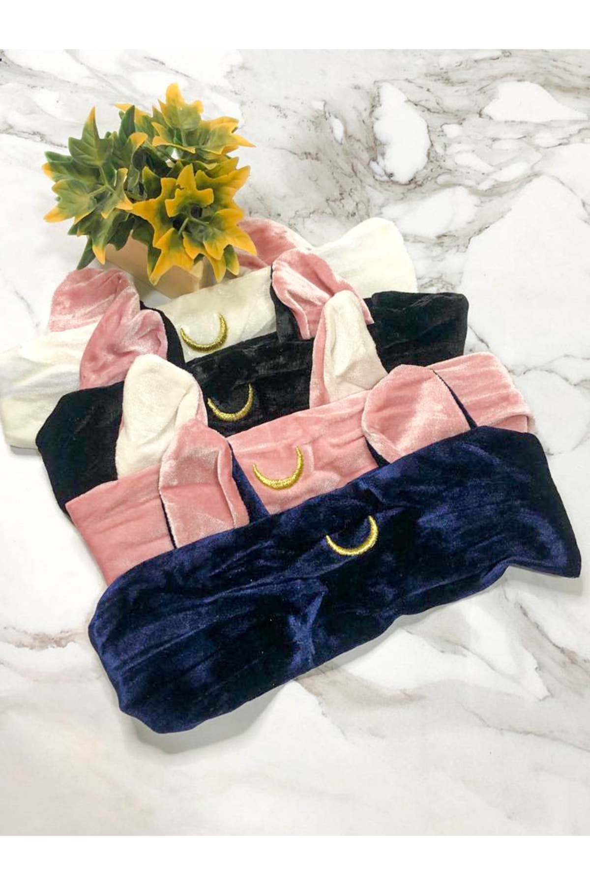 Adil Baba Anime Luna Artemis Kedi Kulaklı Yüz Yıkama Saç Bandı Lastikli ...