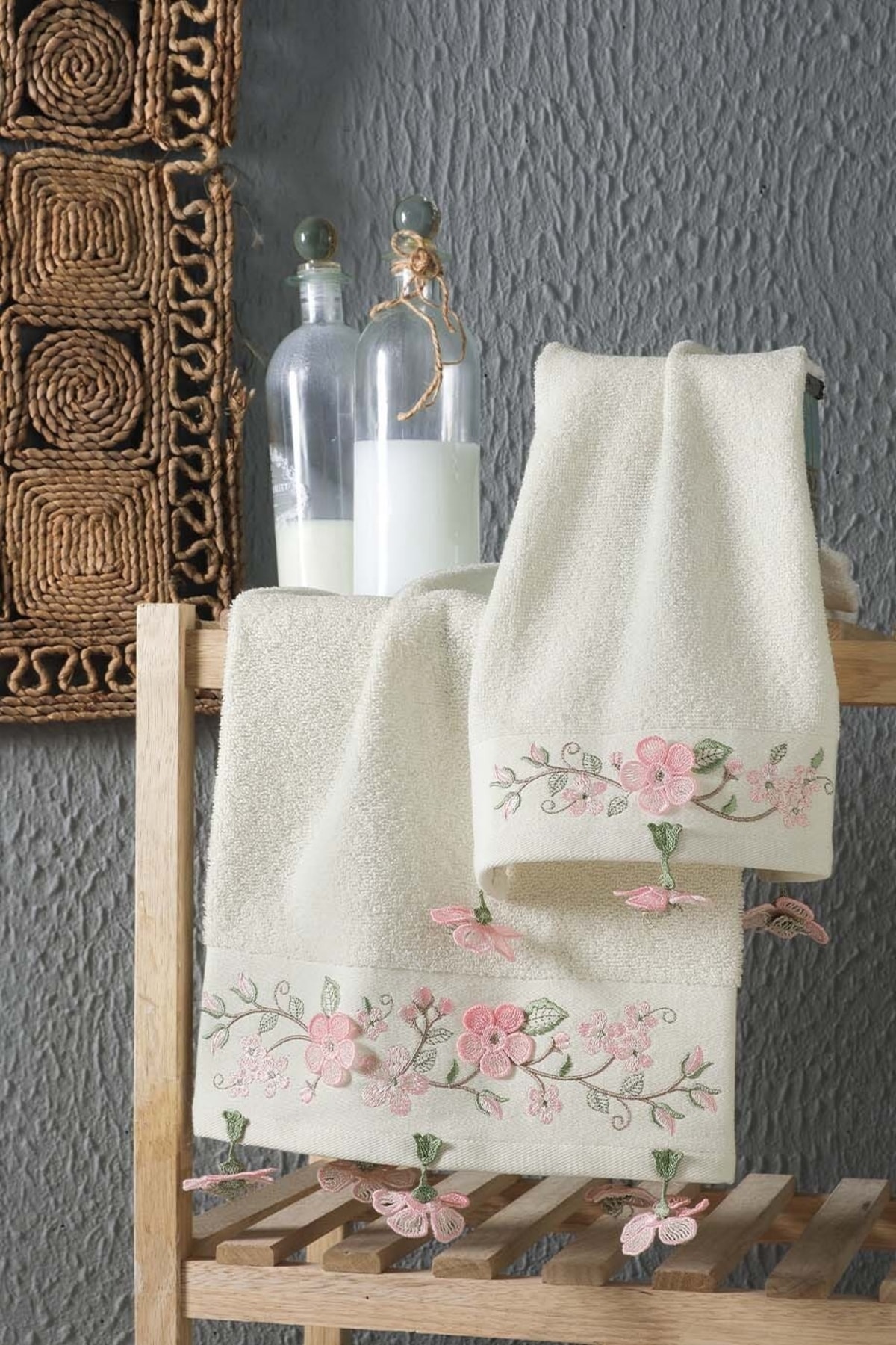 Arliva Home Funda Nakıslı 2lı Havlu Setı Krem 30x50 50x80 - Fiyatı ...