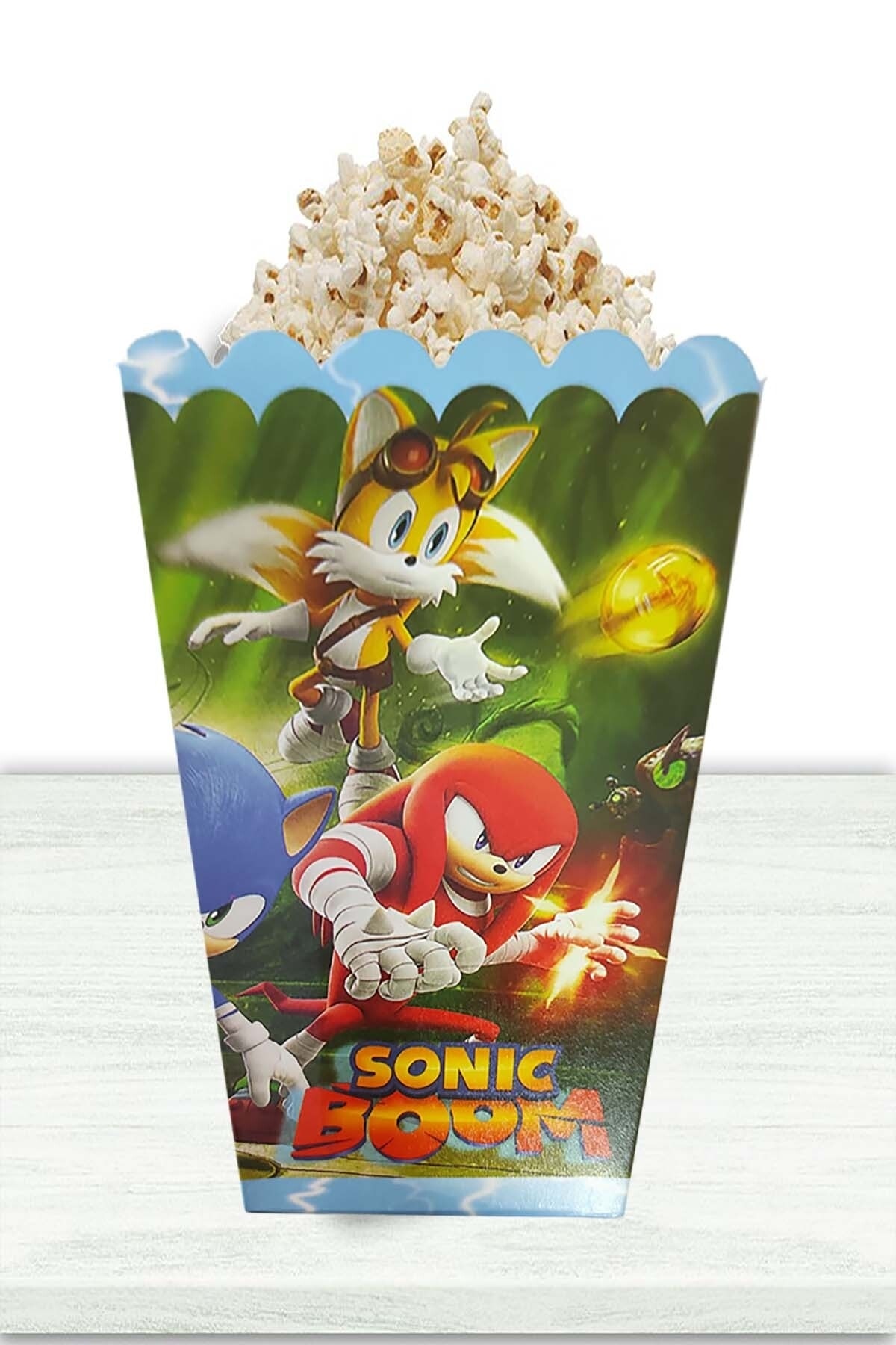 Parti Dolabı 8 Adet Sonic Boom Temalı Mısır Popcorn Kutusu Süper Sonik ...