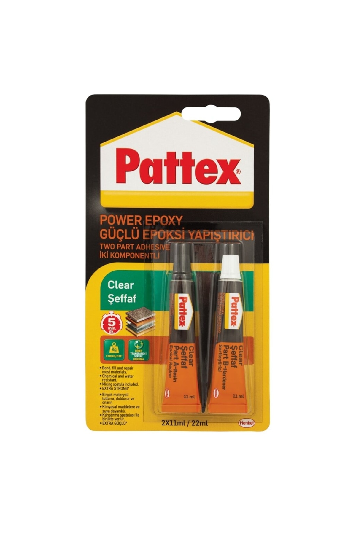 Pattex Power Epoxy Güçlü Epoksi Yapıştırıcı 2x11ml./22ml. - Fiyatı ...