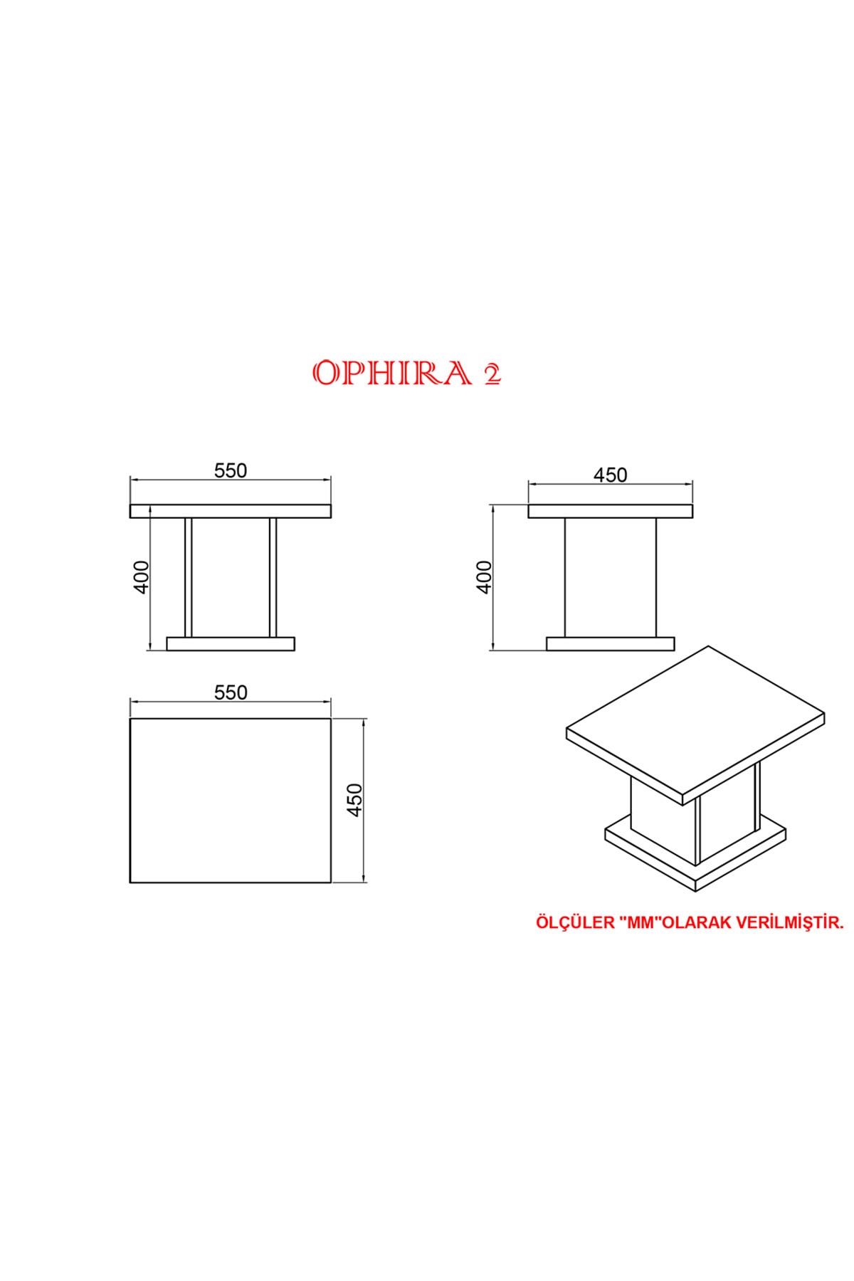 Kalender Dekor Ophira-1-2-3 Oph01 Ofis Büro Masa Takımı - Fiyatı, Yorumları