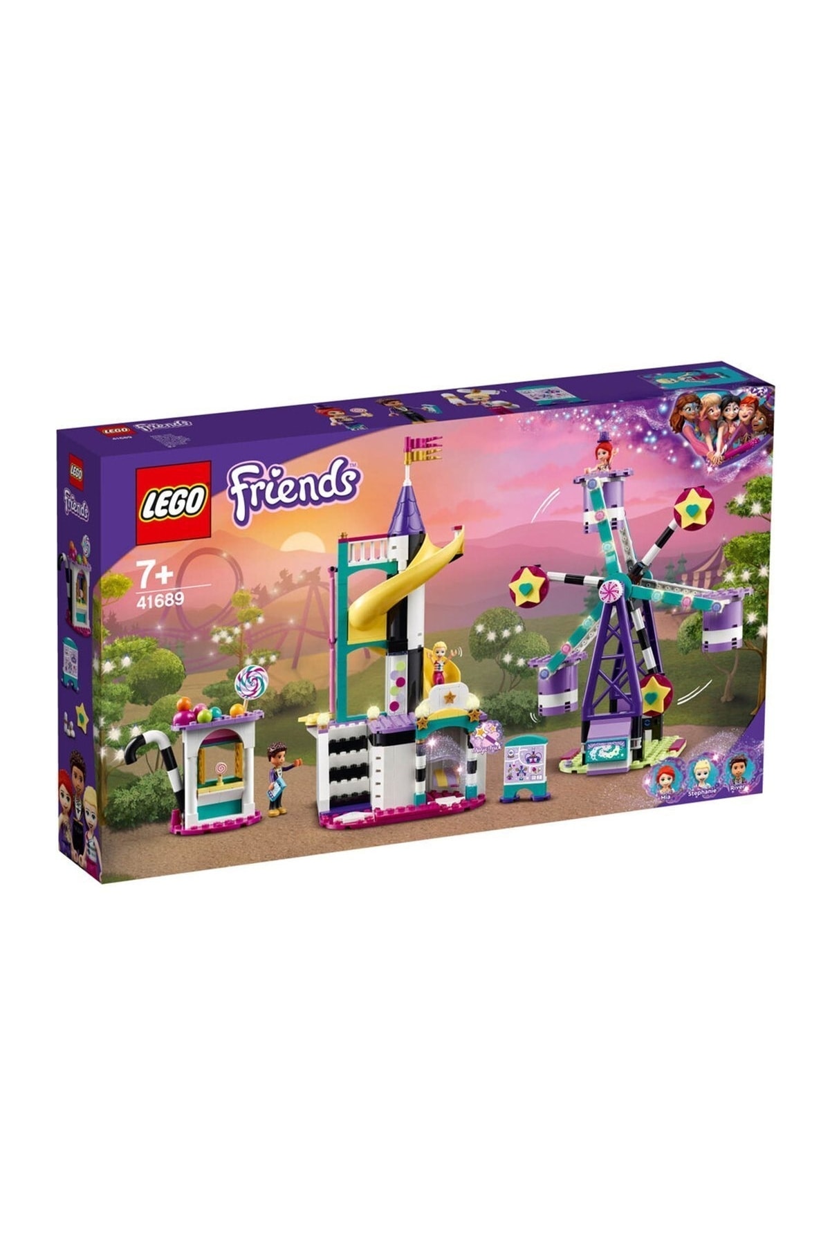 LEGO Friends Sihirli Dönme Dolap ve Kaydırak 41689 - Lunapark Temalı, 3 ...