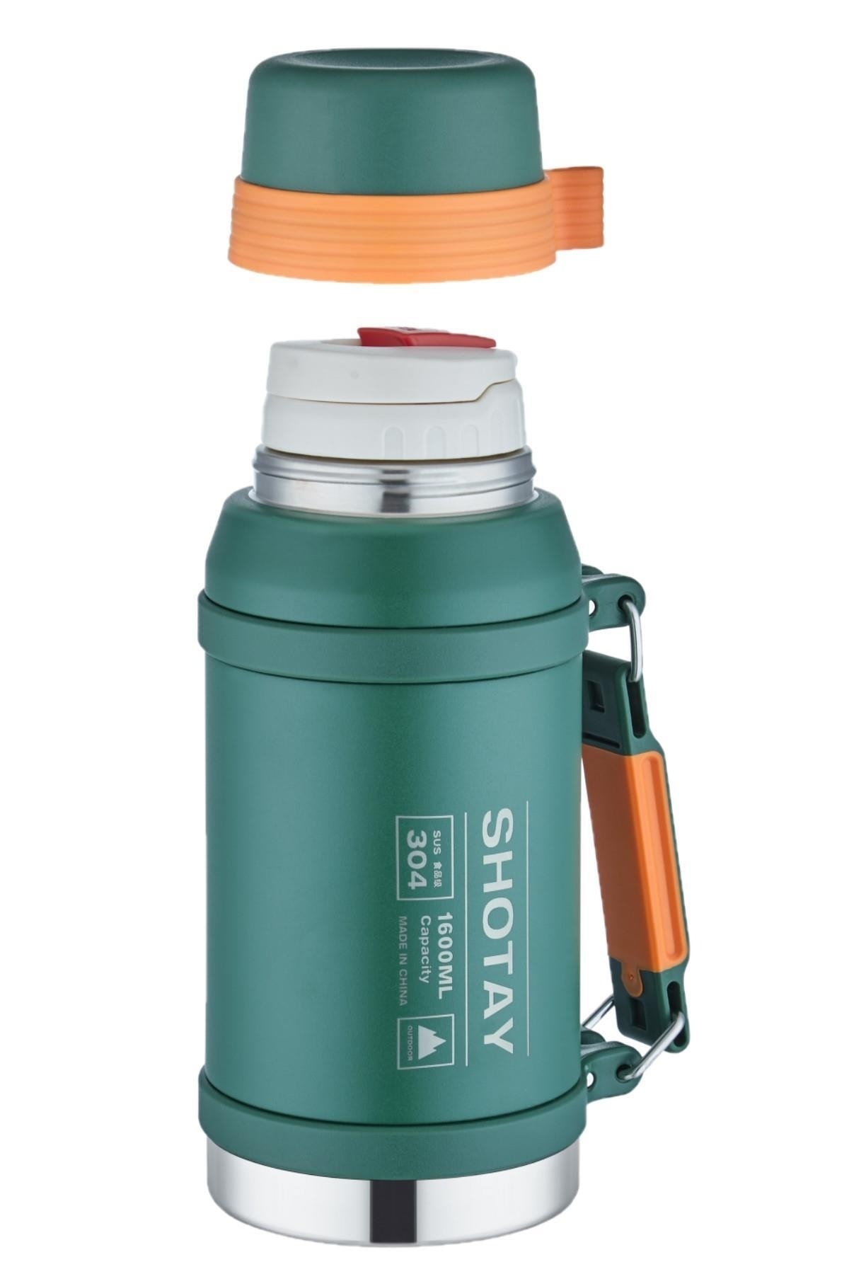 Shotay 1,6 Litre Büyük Boy Çelik Kamp Termosu Ağızlık Ve Ekstra ...