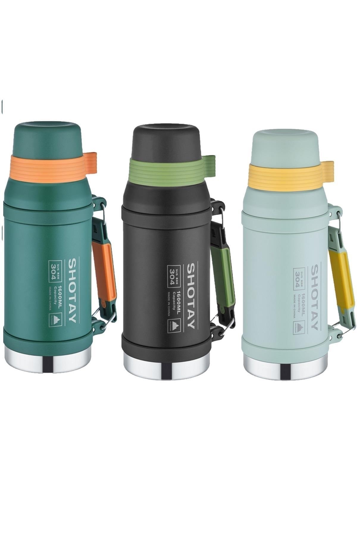 Shotay 1,6 Litre Büyük Boy Çelik Kamp Termosu Ağızlık Ve Ekstra ...