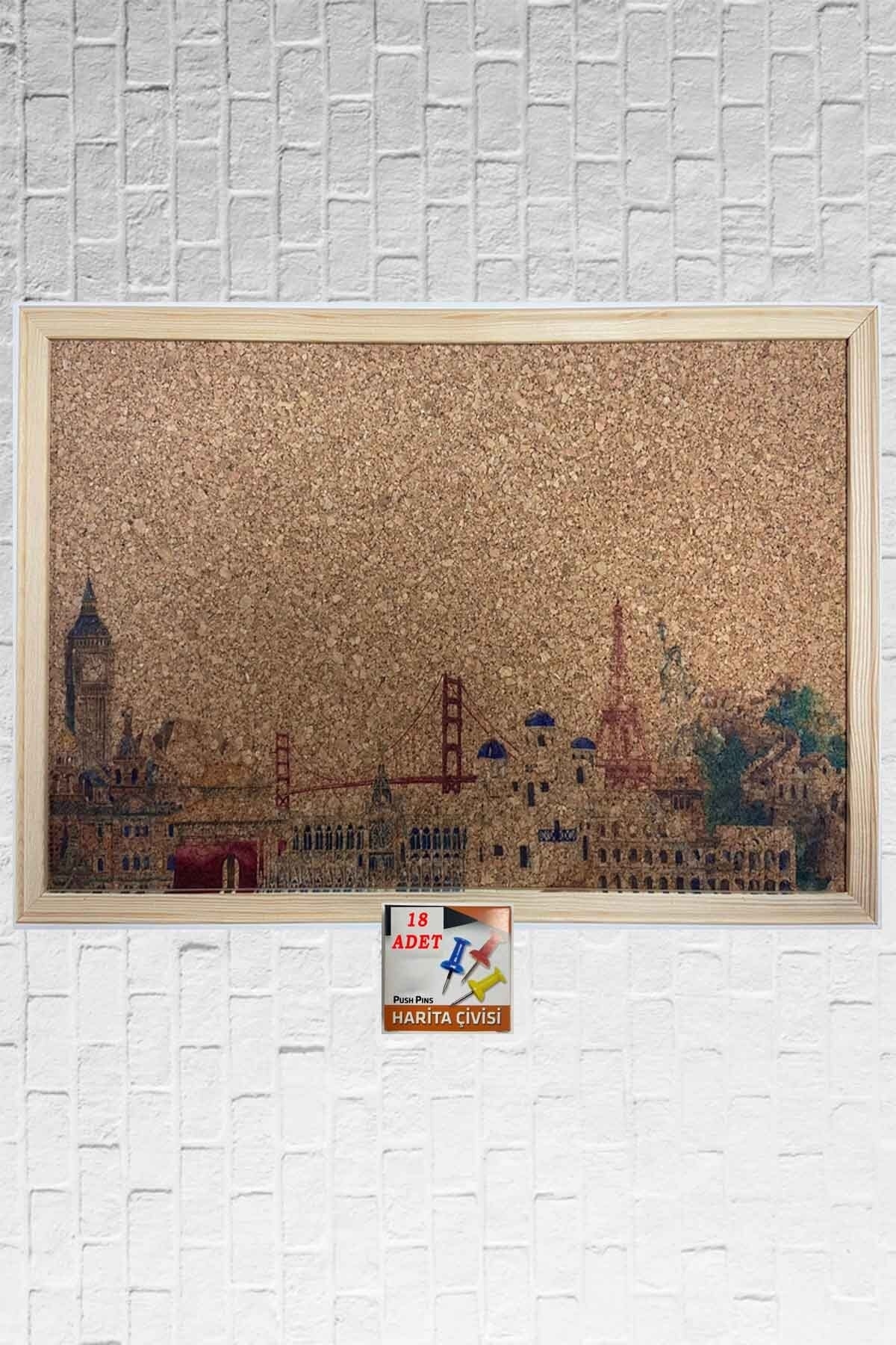 AND Mantar Pano Ahşap Çerçeveli Baskılı + Iğneli 60x90 Cm - Fiyatı ...