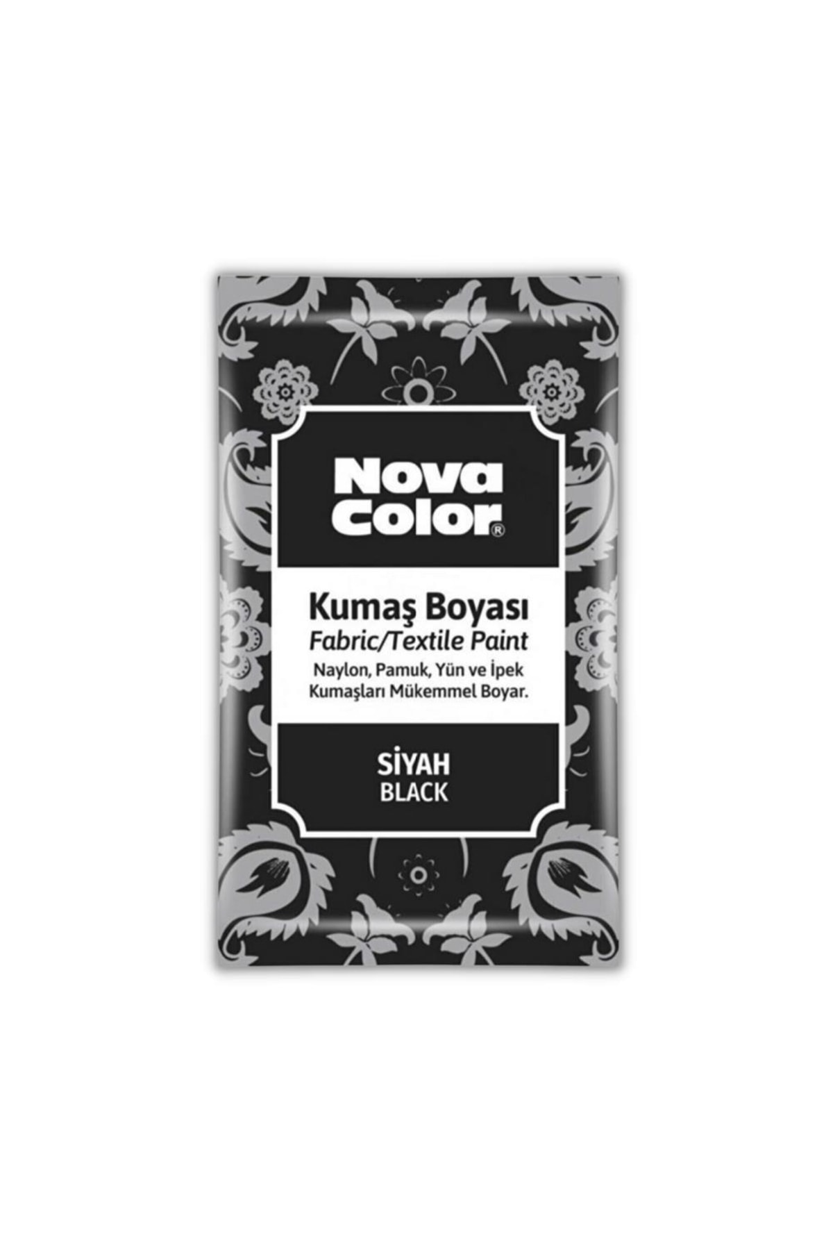nova color Siyah Kumaş Boyası Toz 12 Gr 1 Adet Toz Kumaş Boyası Siyah ...