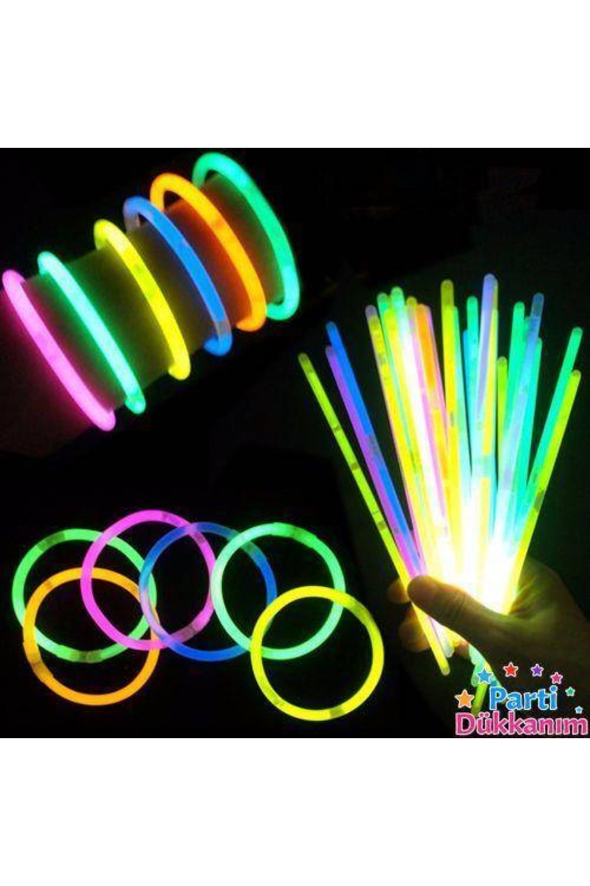 Parti Dükkanım Işıklı Ve Fosforlu Neon Bileklik 50 Adet Fiyatı ...