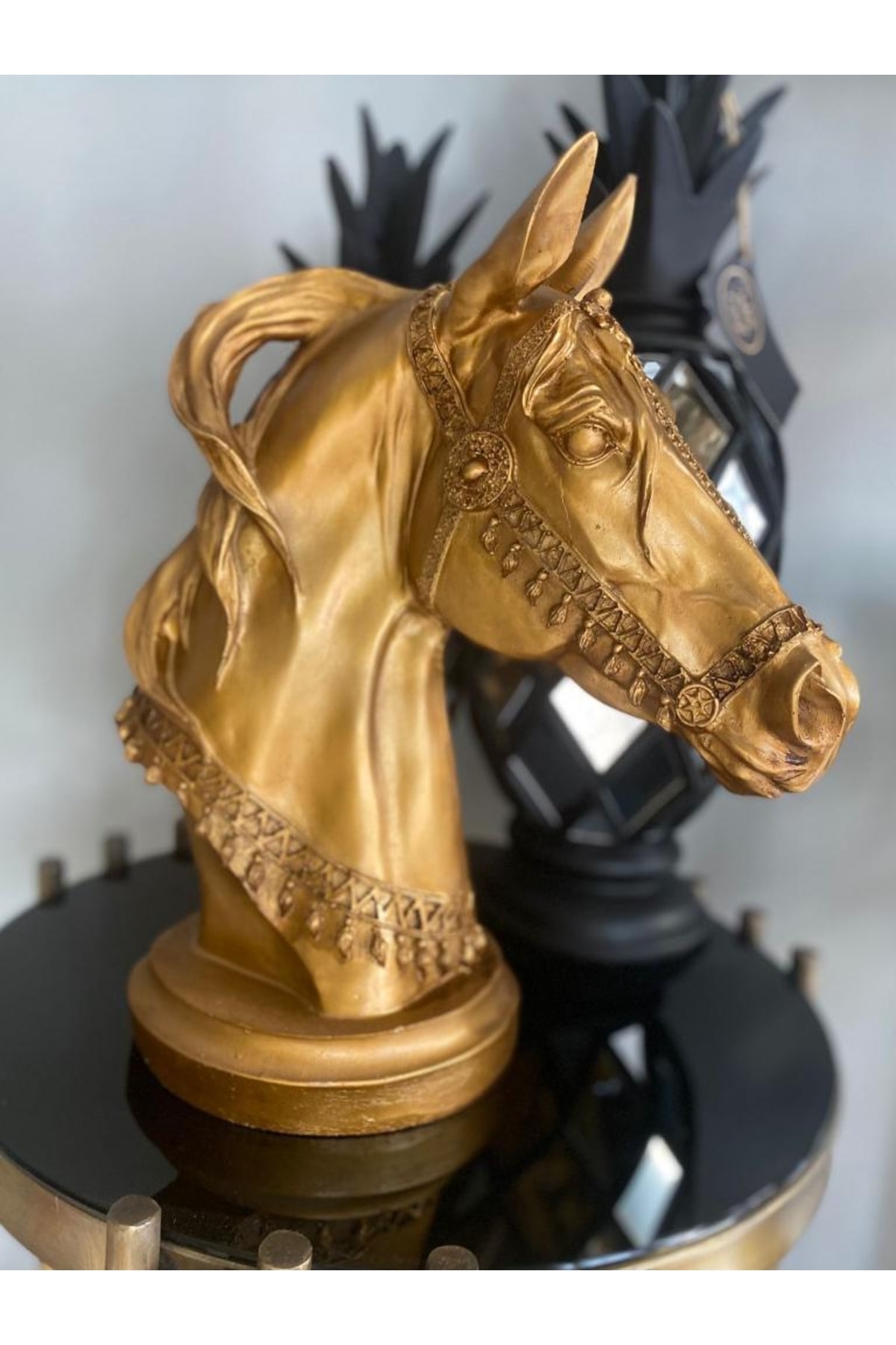 Mirsa Global Dekoratif At Kafası Büst Büyük Boy Heykeli Fiyatı ...