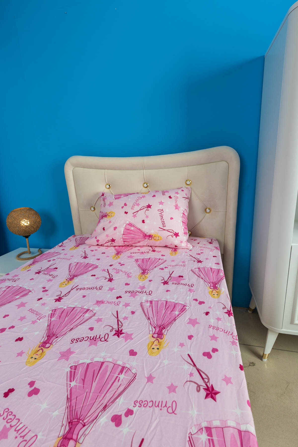 Eren Home Tek Kişilik Pembe Barbie Prenses Çocuk Lastikli Fitted Çarşaf ...