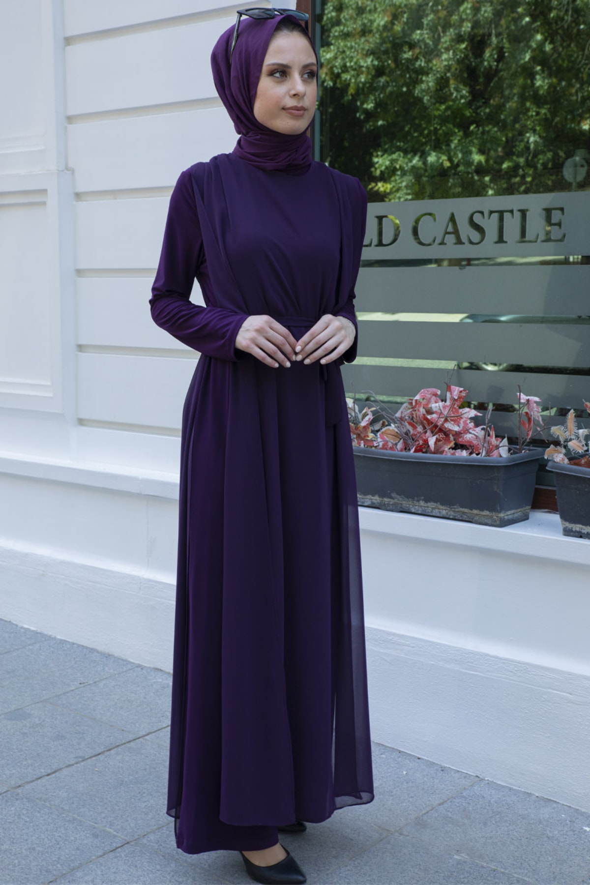 Feiza Collection Kuşaklı Tulum - Mor - Fiyatı, Yorumları