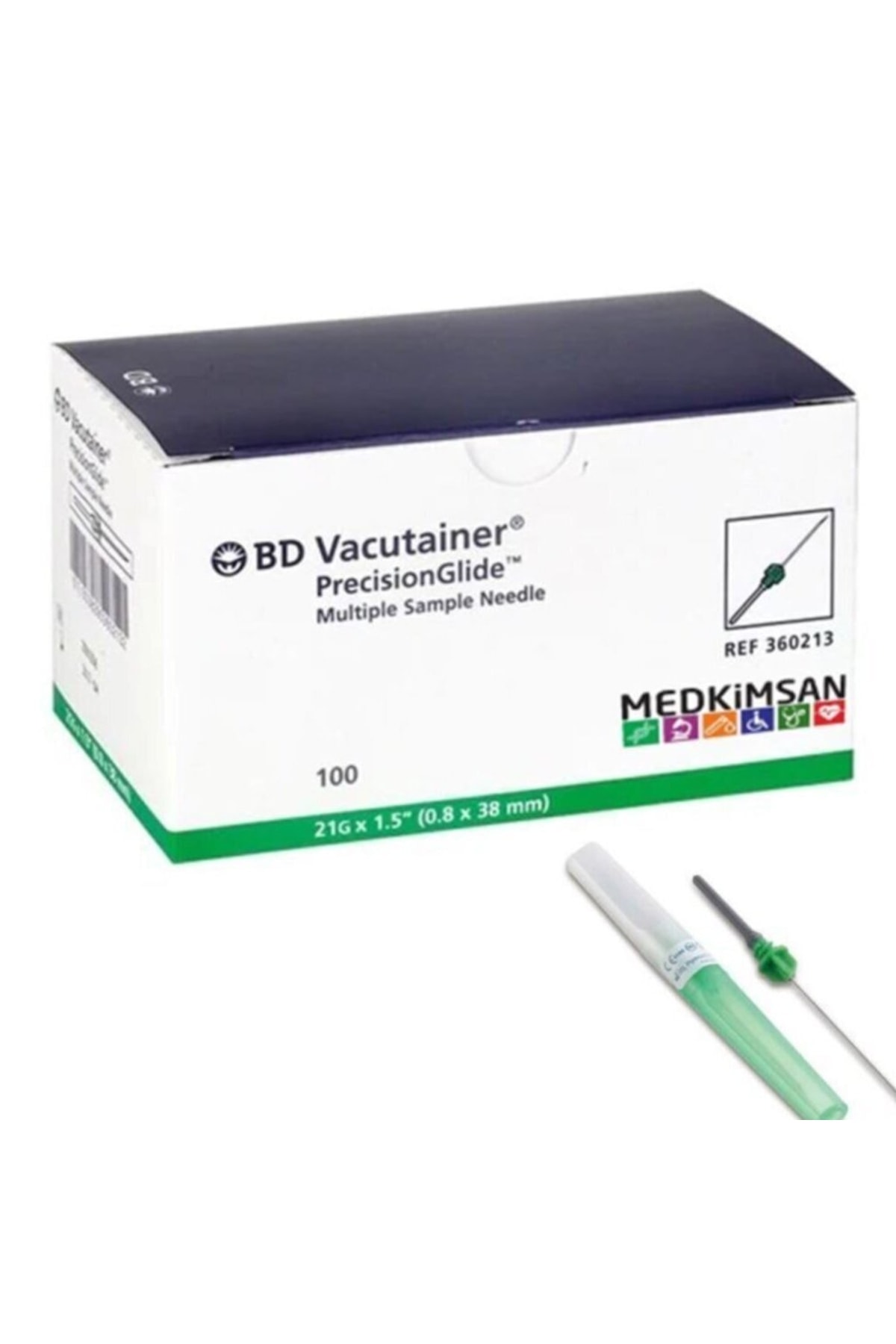 BD Vacutainer Bd 360213 Vacutainer Kan Alma Iğnesi 21g Yeşil 100 Adet ...
