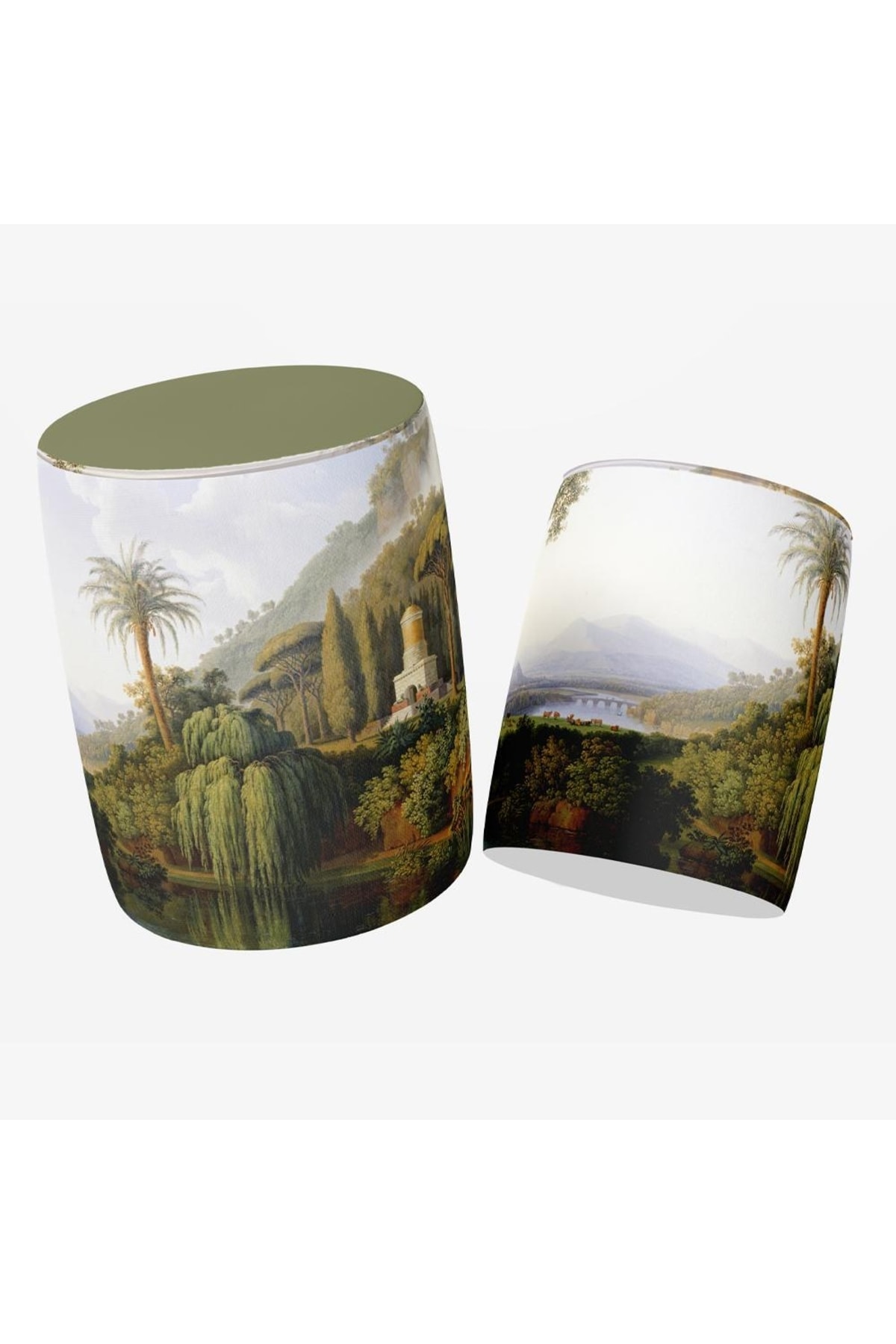 Adawall Yeşil Orman Manzaralı Puf (kumaşı Süettir. Uluslararası Solmama ...