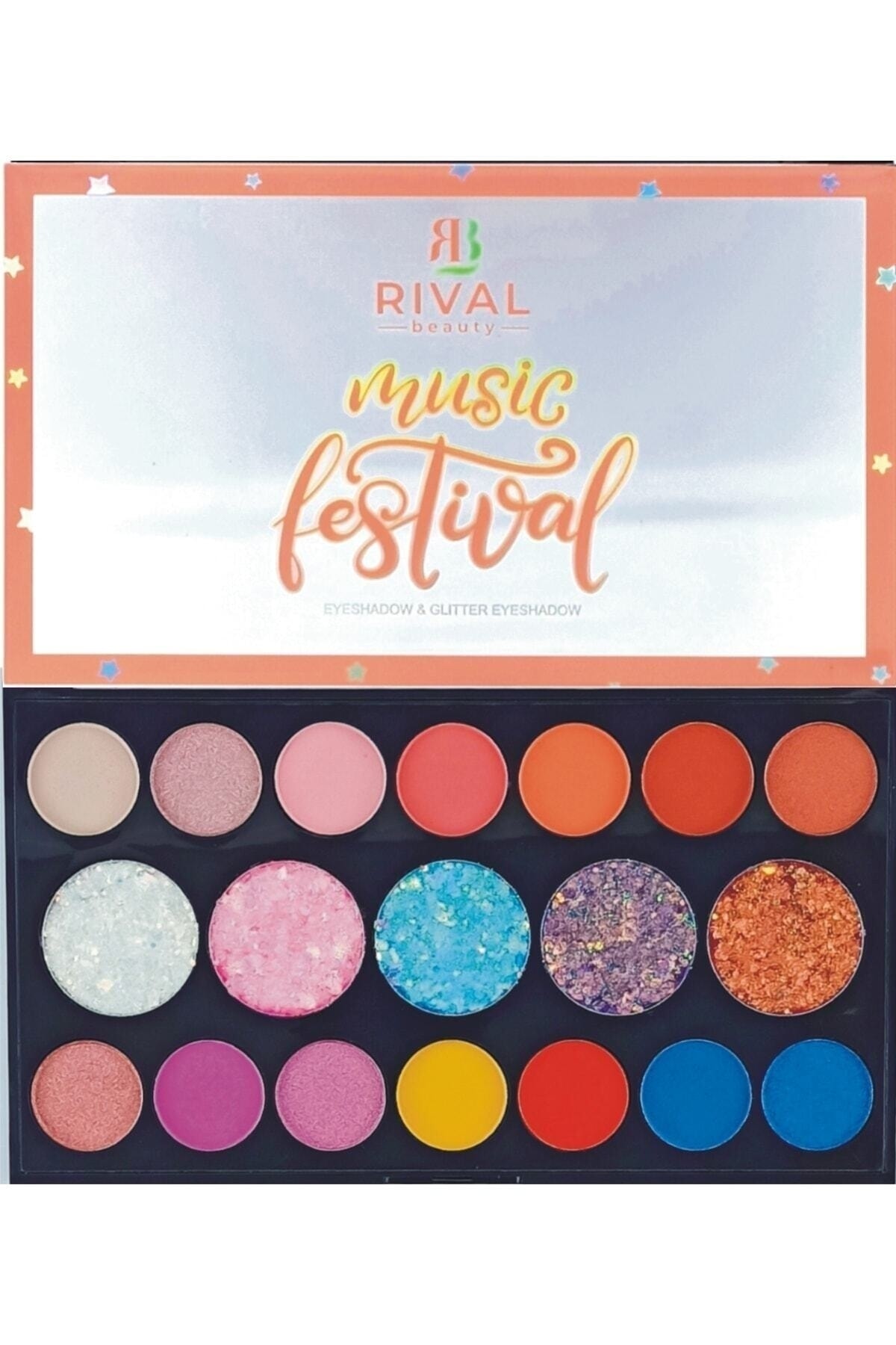 Rival Beauty Yeni Music Festival Göz Farı Glitterli 19'lu Makyaj Paleti