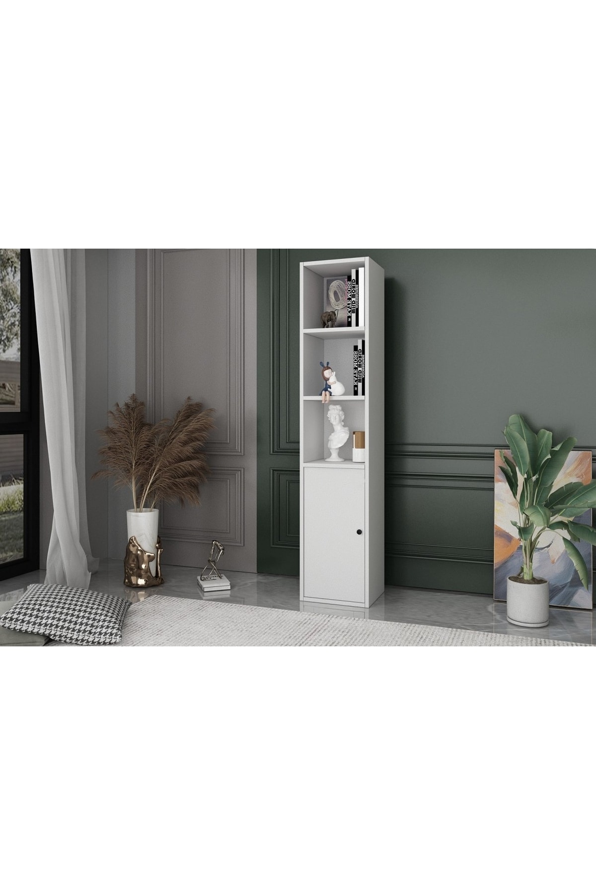 Nettrends Dolapli Rafli Kitaplik 35 cm Beyaz Ktp-1019-ç Fiyatı ...