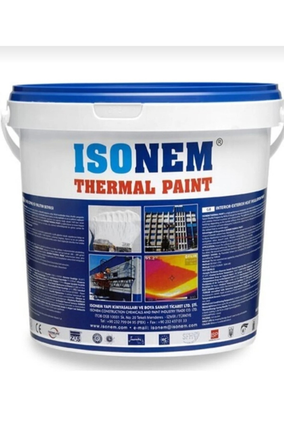 Isonem Thermal Paint Iç Dış Cephe Ve Çatı Isı Yalıtım Boyası Beyaz 5lt ...
