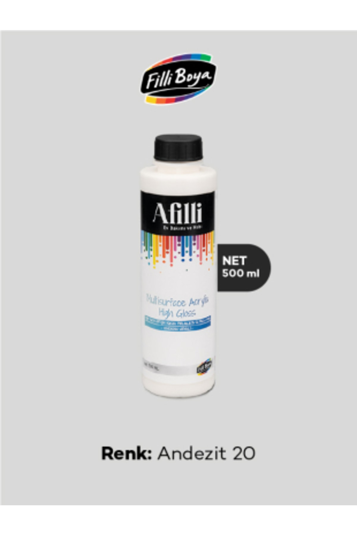 Filli Boya Afilli Multisurface Akrilik Parlak 500 ml Andezit 20 ...