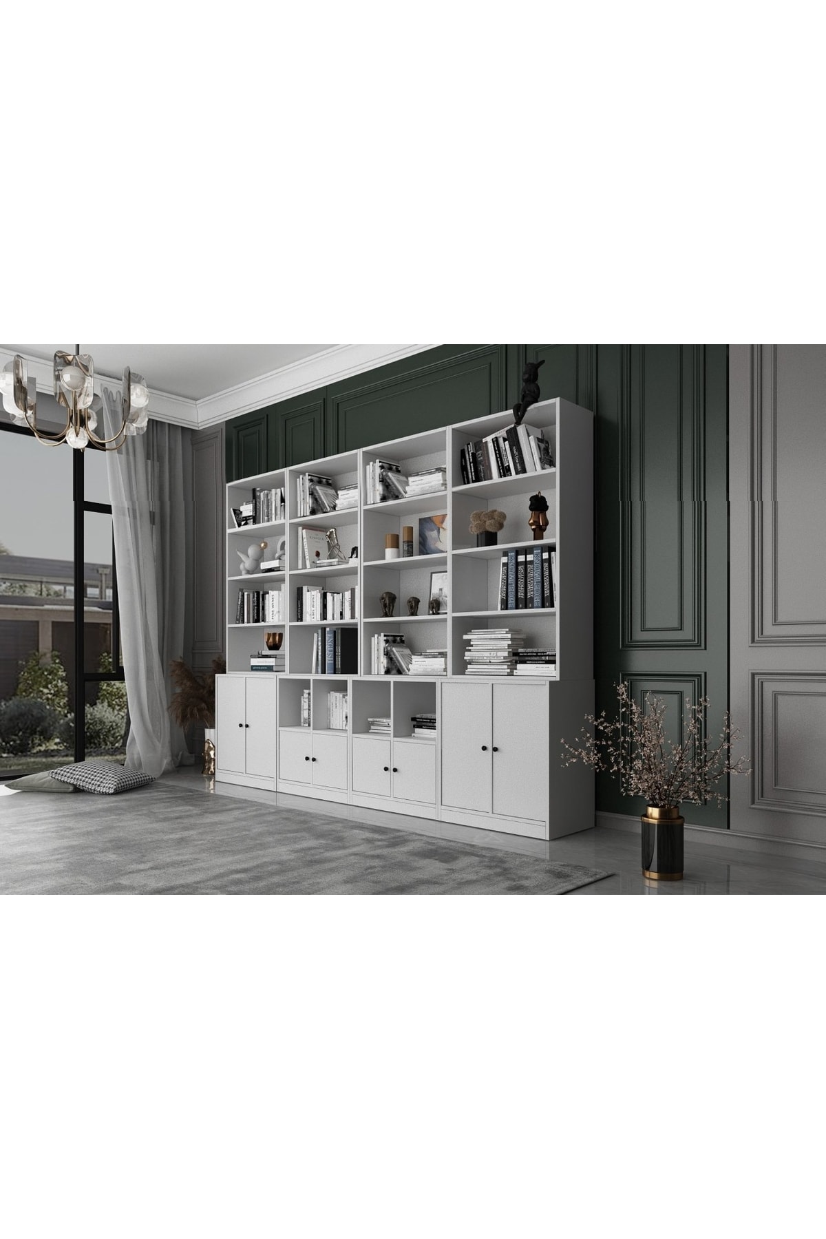 Nettrends 8 Kapakli Rafli Kitaplik 260 Cm Beyaz Ktp-1378-ç Fiyatı ...