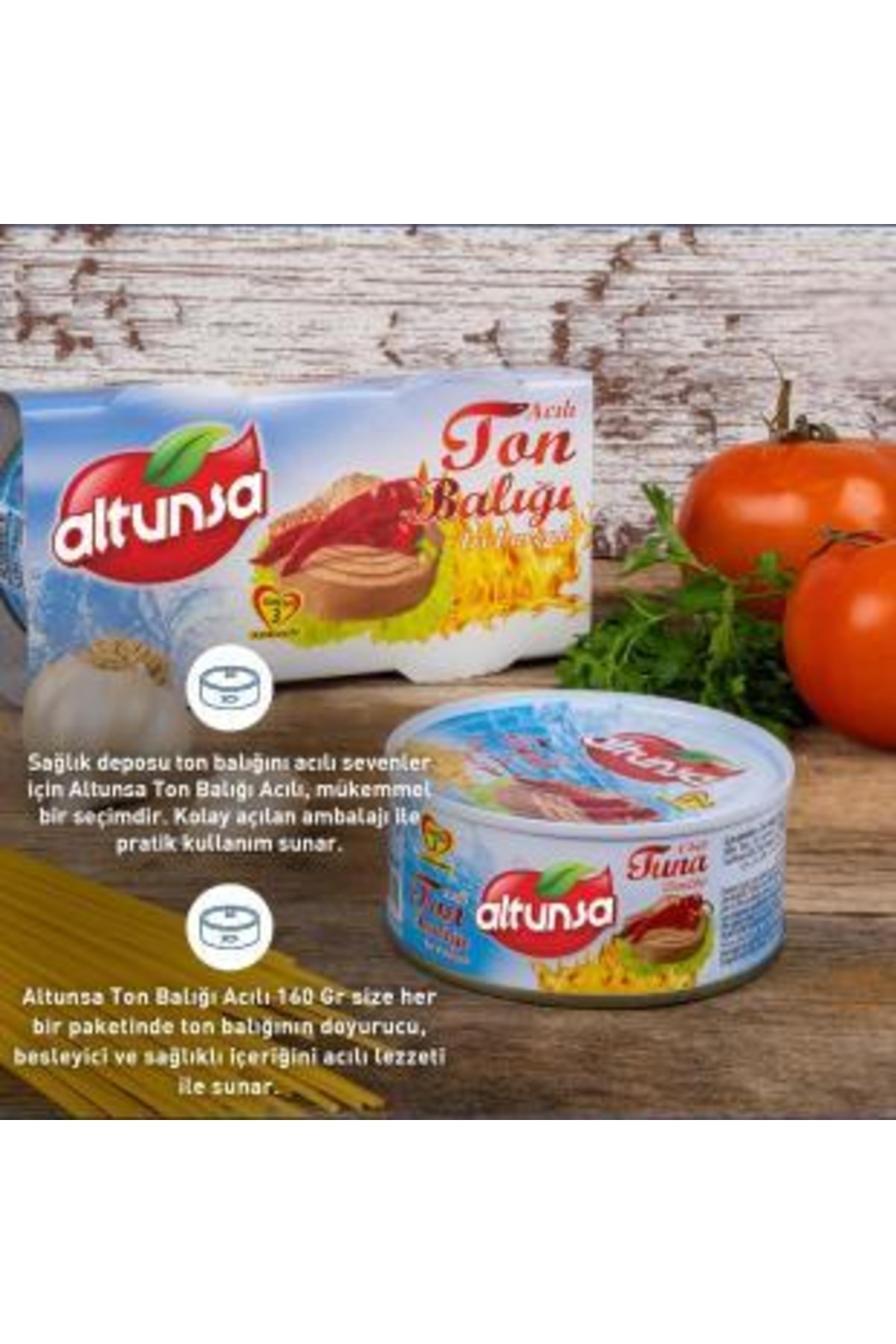 Altunsa Ton Balığı Acılı 2 Adet × 160 Gr - Fiyatı, Yorumları